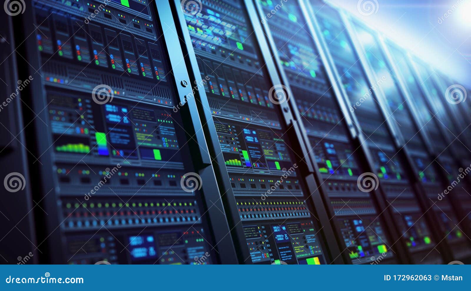 Network Workstation Servers 3d Illustration Stock Illustration ...
