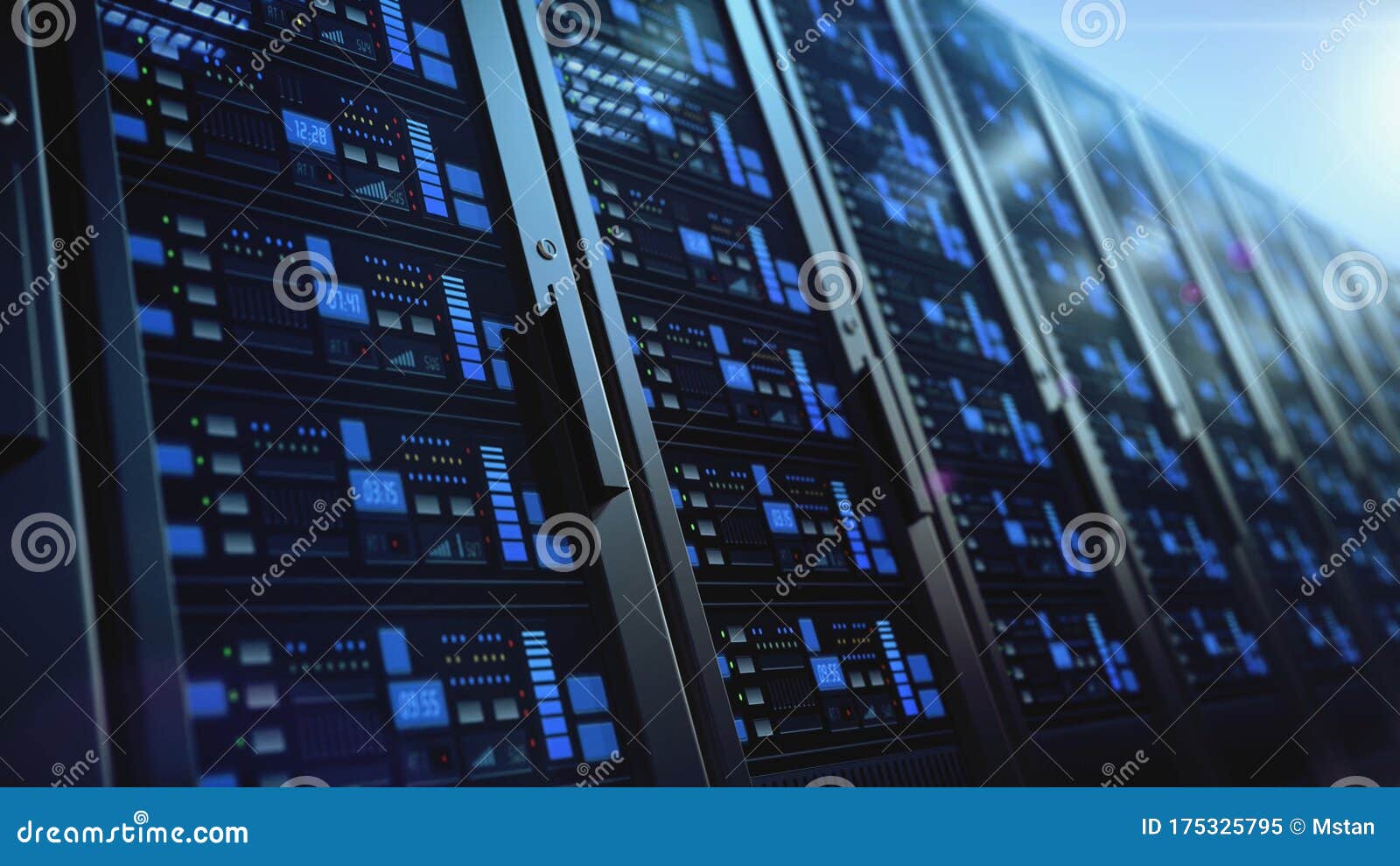 Network Workstation Servers 3d Illustration Stock Illustration ...