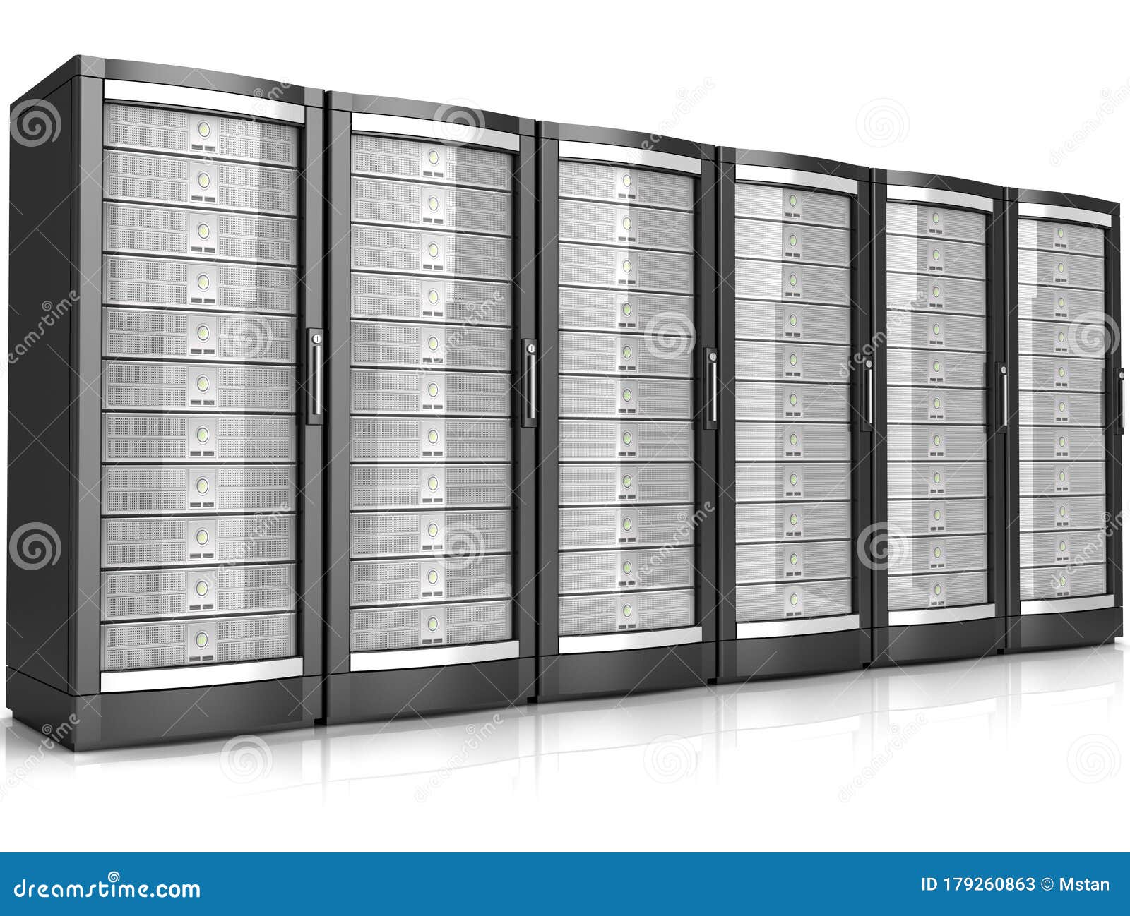 Network Workstation Servers 3d Illustration Stock Illustration ...