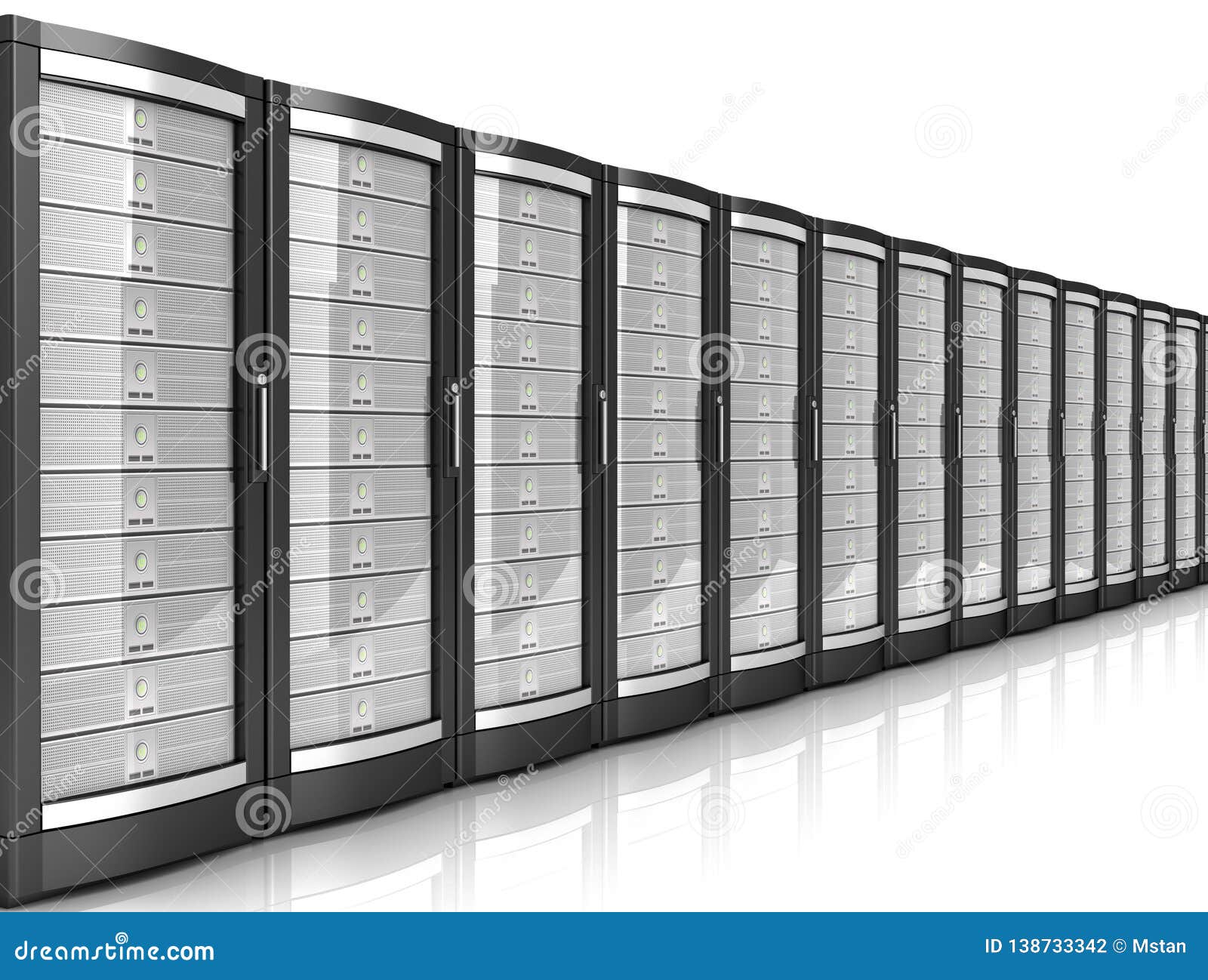 Network Workstation Servers 3d Illustration Stock Illustration ...