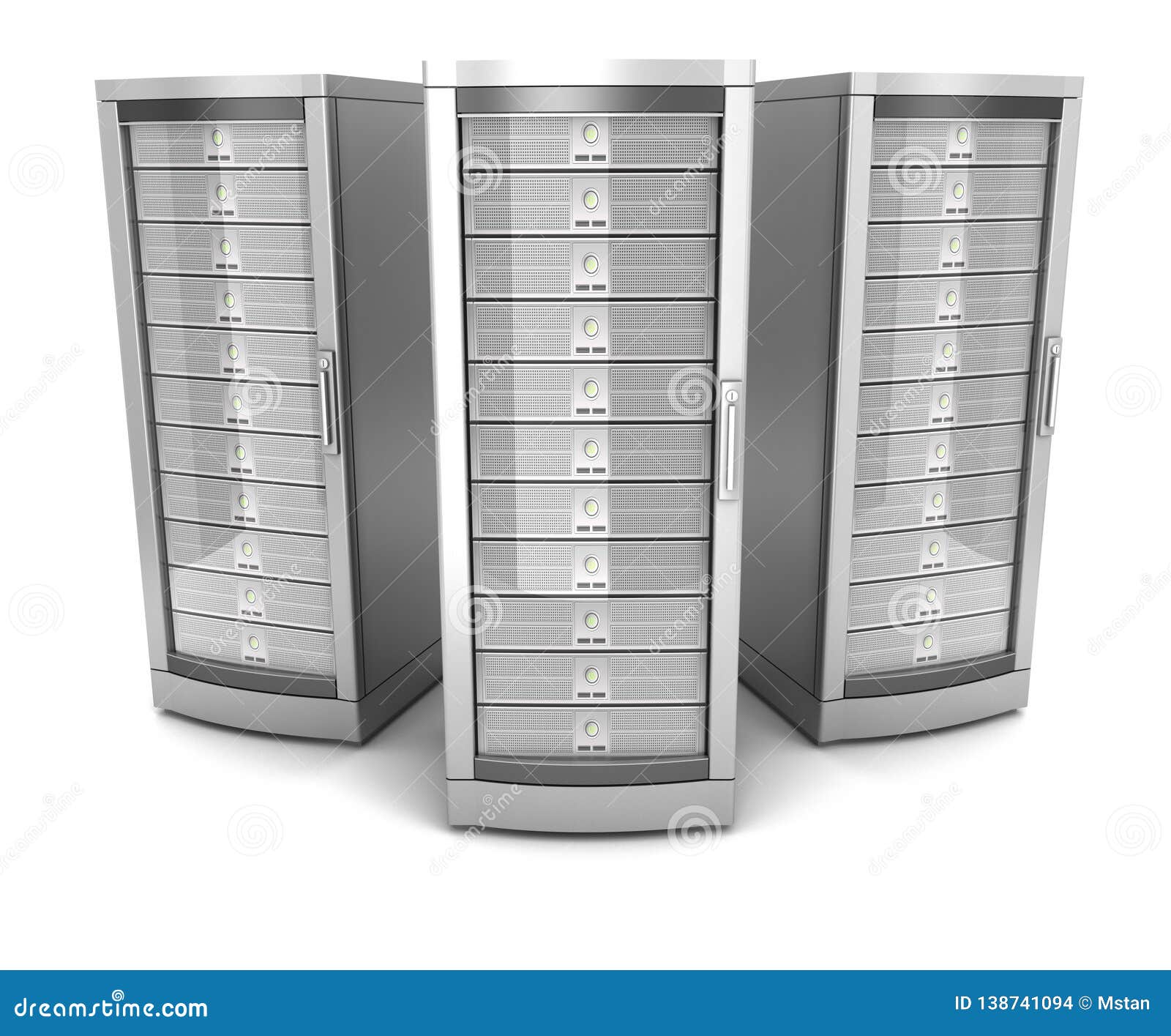 Network Workstation Servers 3d Illustration Stock Illustration ...