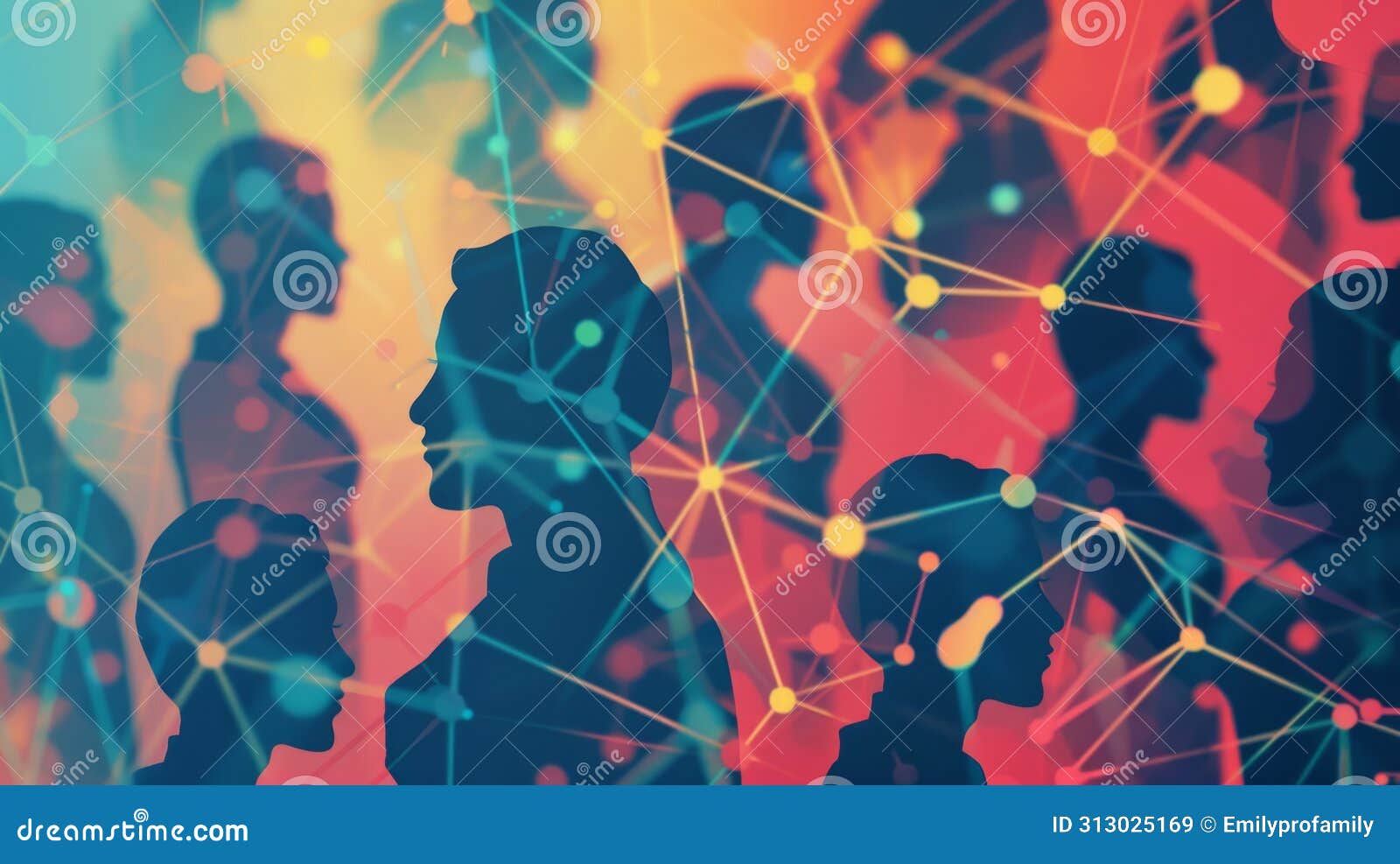 Networked Artificial Intelligence Concept Illustration Stock Image ...