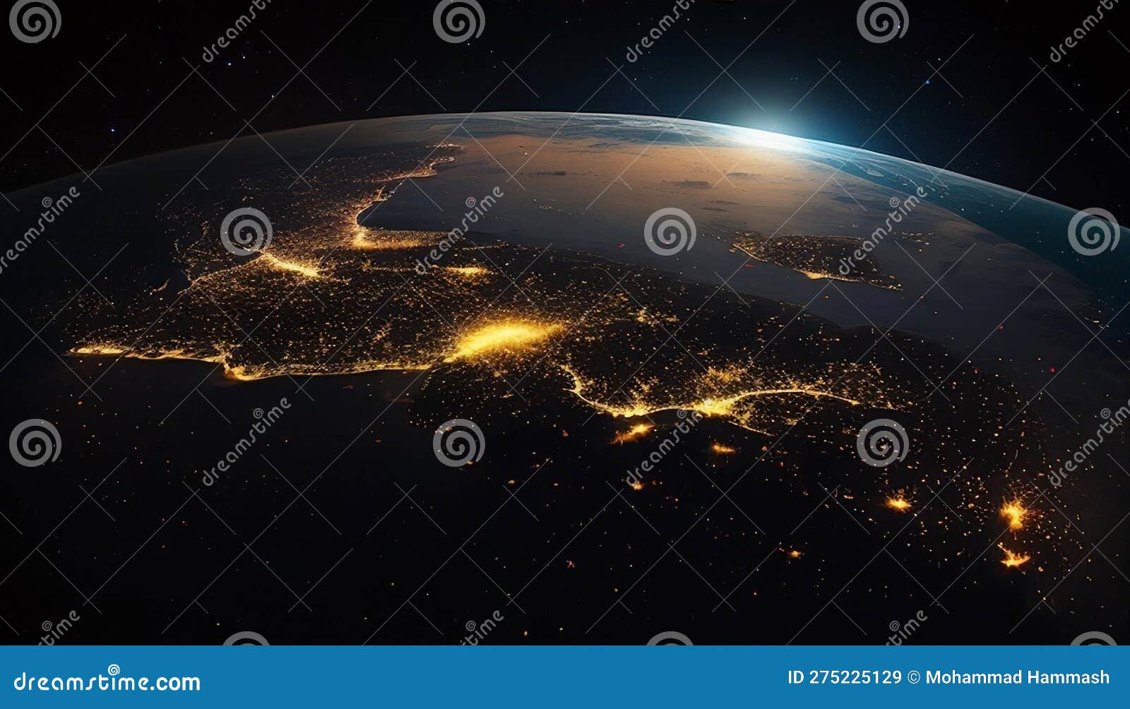 Networked Night Lights: a Futuristic View of Earth from Space, Made ...