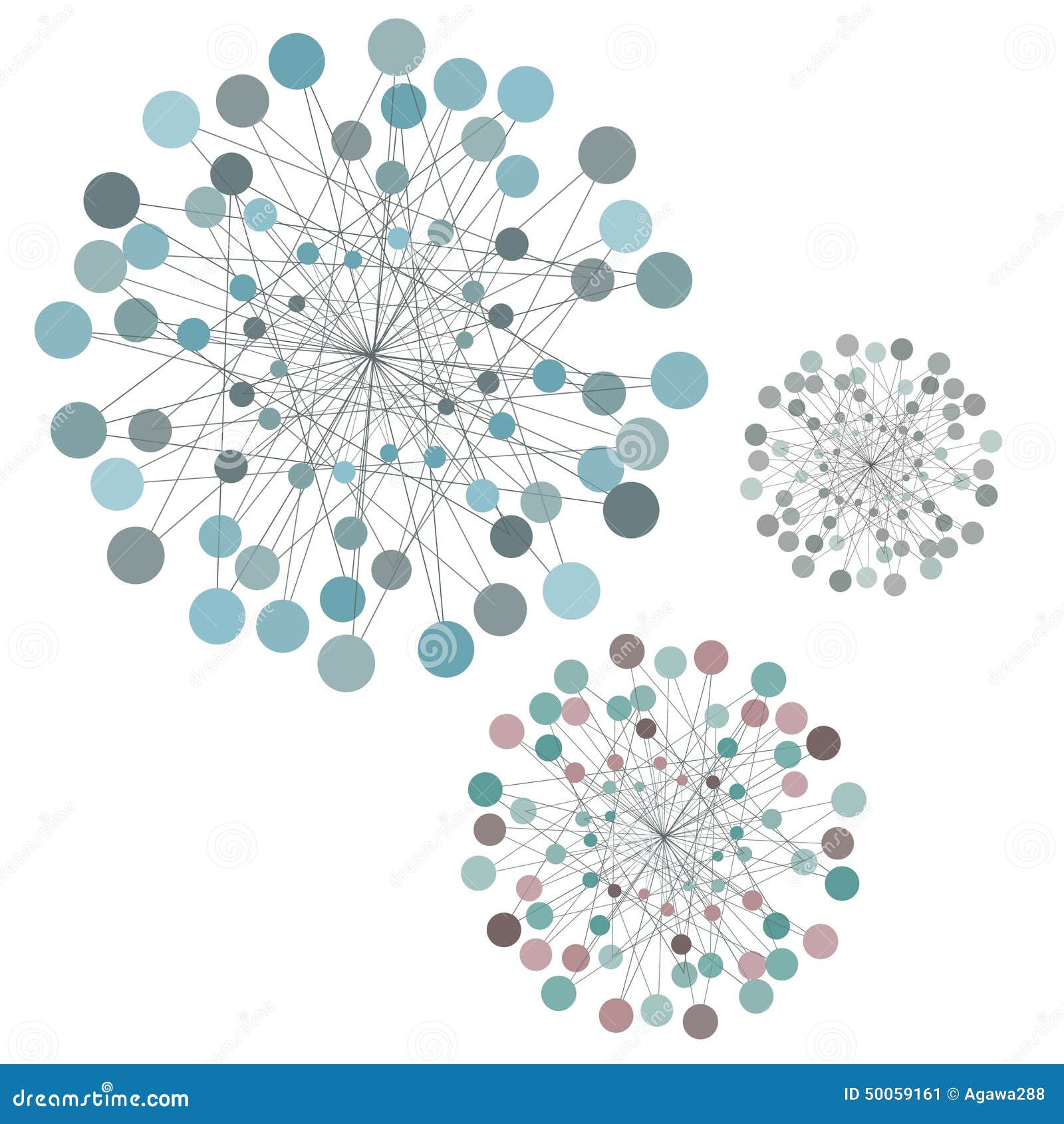 Networking Abstract Idea with Lines and Circles, Connection Concept ...
