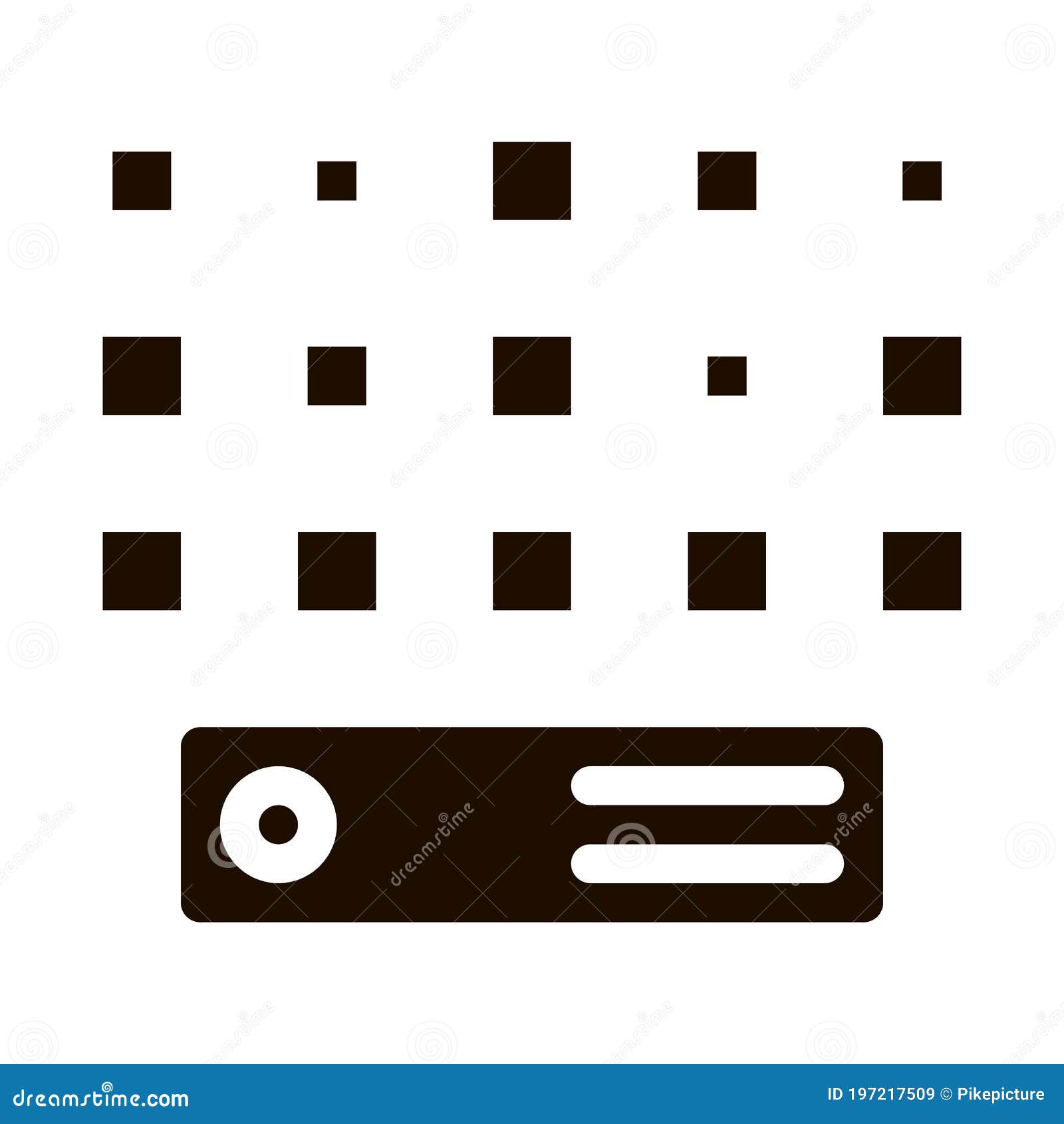 Networking Artificial Big Data Center Glyph Icon Stock Vector ...