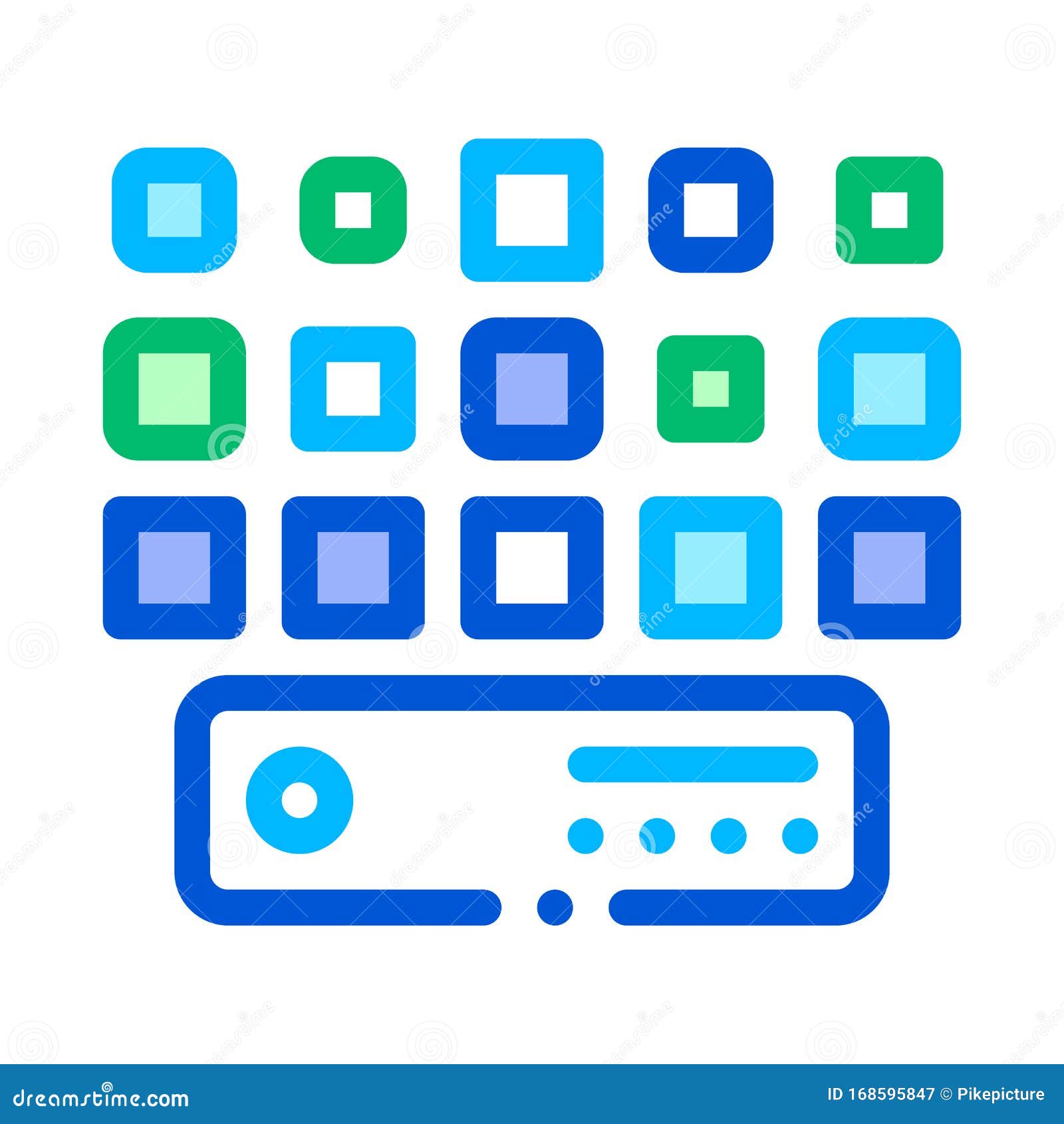 Networking Artificial Big Data Center Vector Icon Stock Vector ...