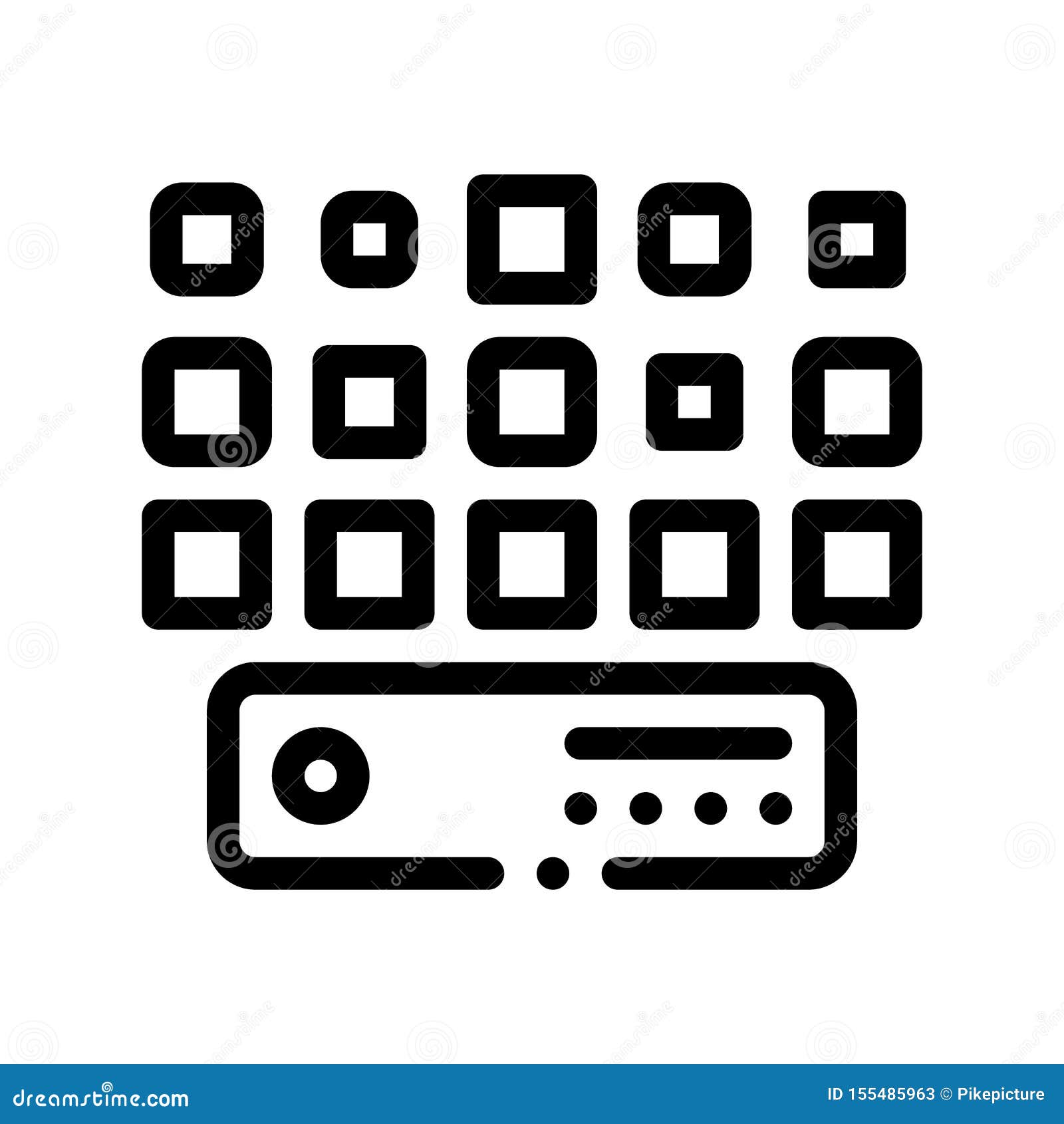 Networking Artificial Big Data Center Vector Icon Stock Vector ...