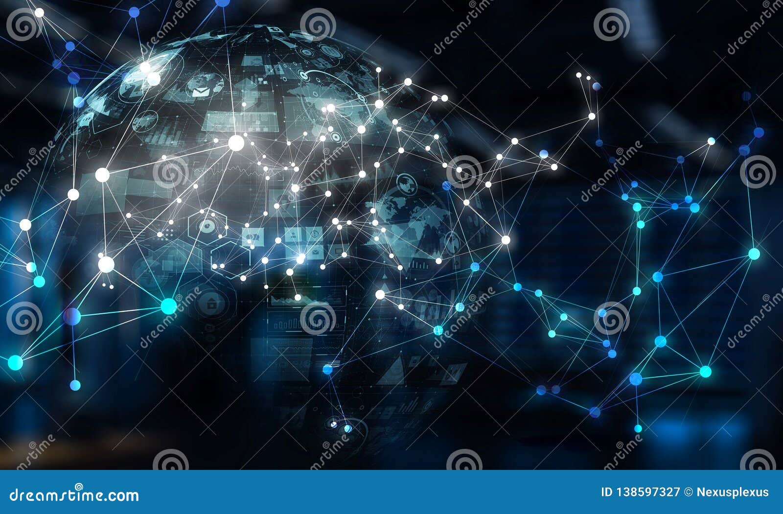 Networking As Global Concept Stock Illustration - Illustration of data ...