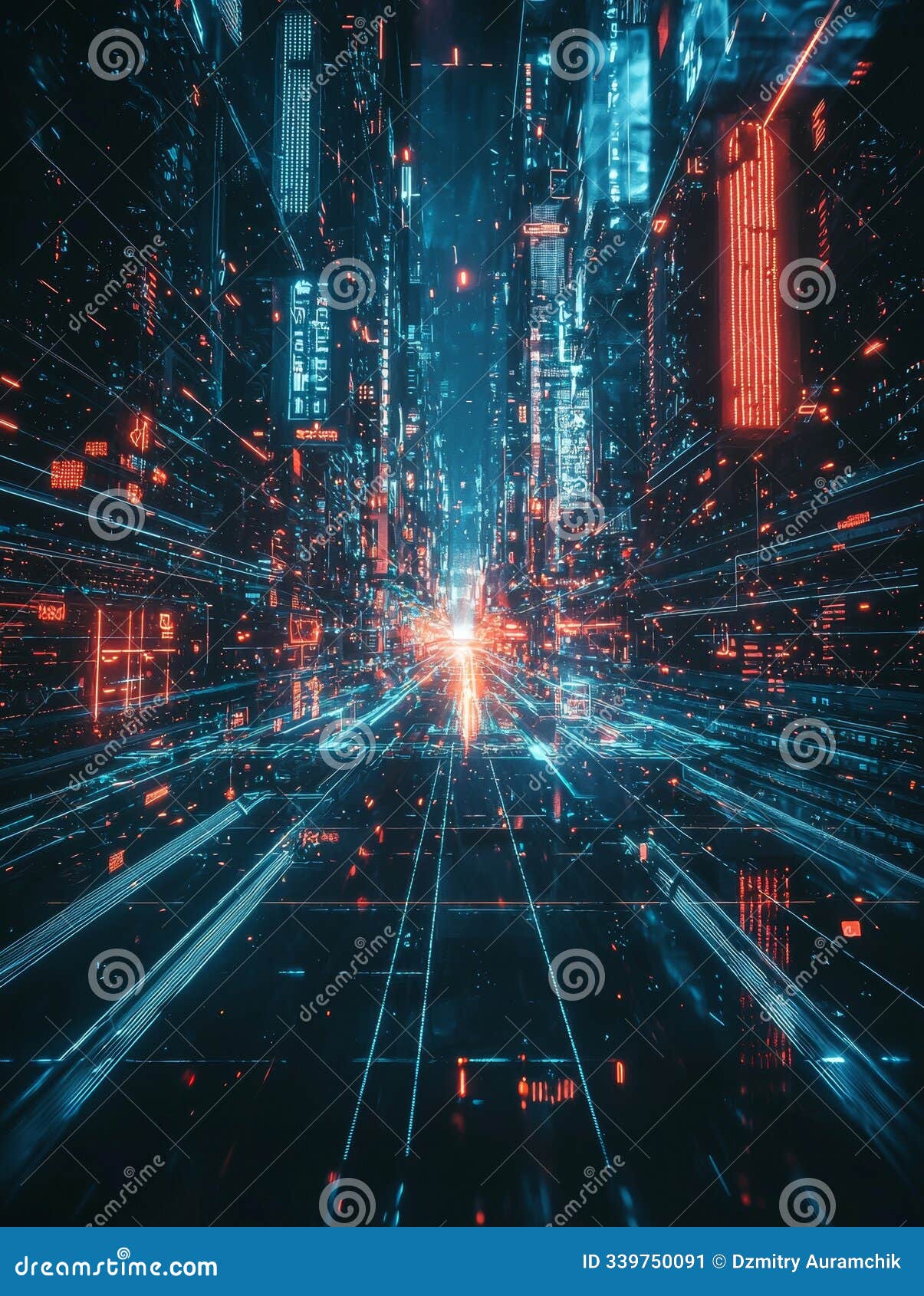 Networking and Big Data Hyper-realistic Illustration of it Roadmap ...