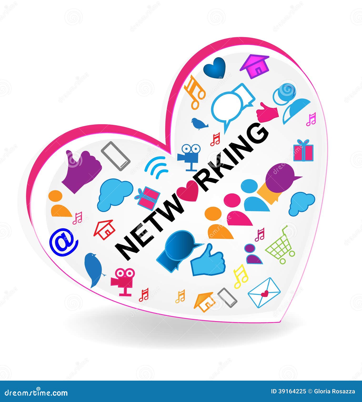 Networking Business Heart Logo Stock Vector - Illustration of blogs ...