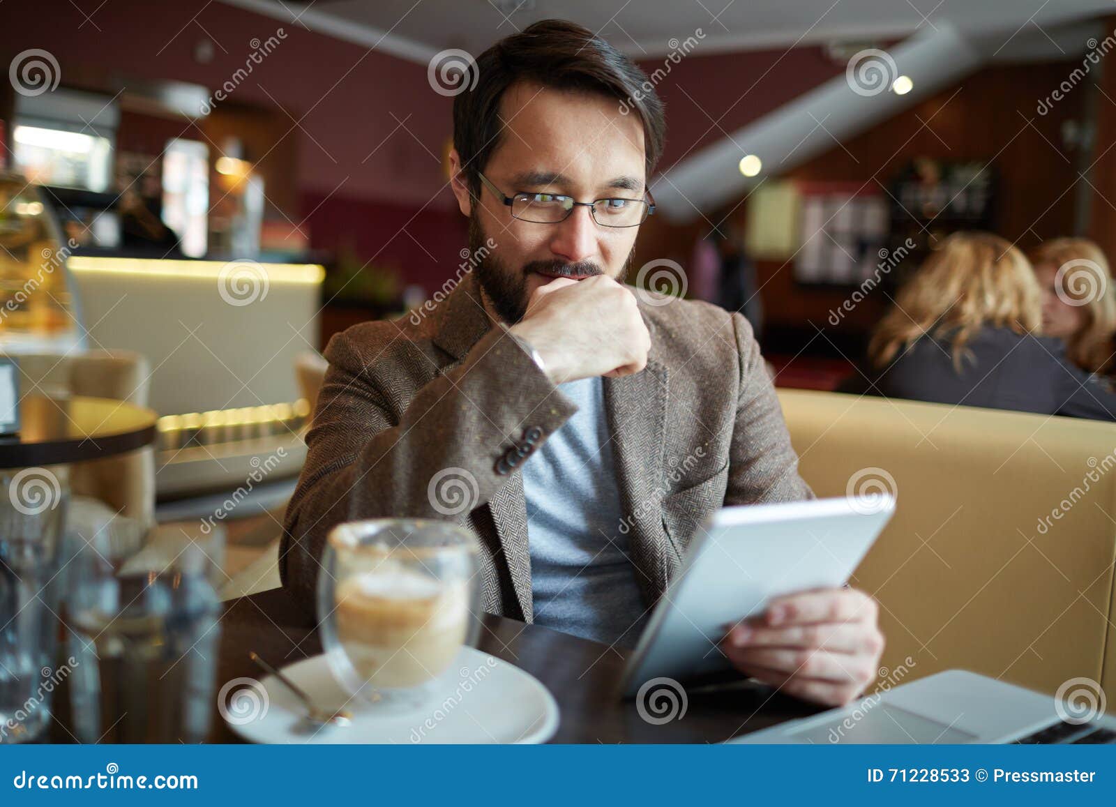 Networking in cafe stock image. Image of asian, business - 71228533