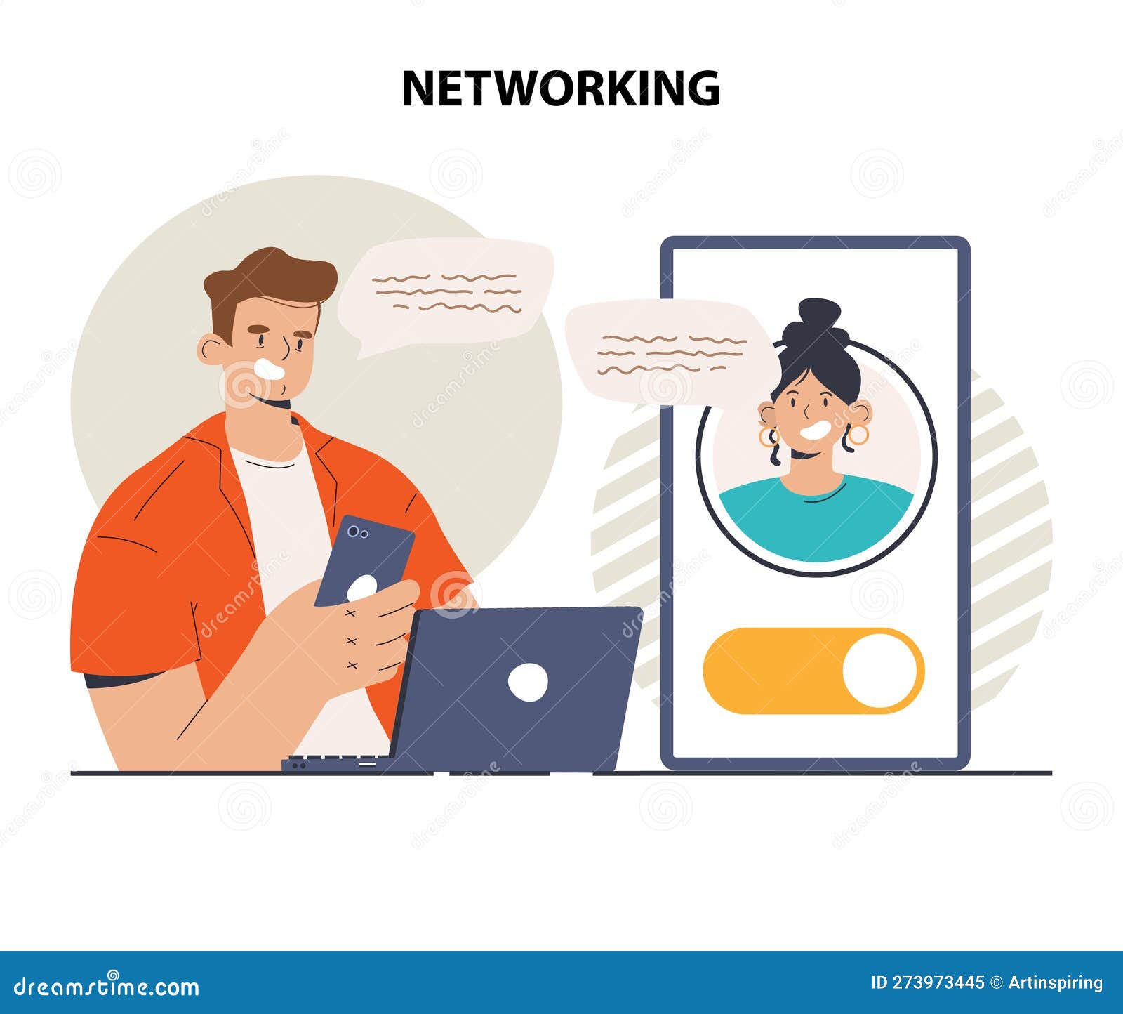 Networking. Characters Collaboration, Establishment of Partnership or ...