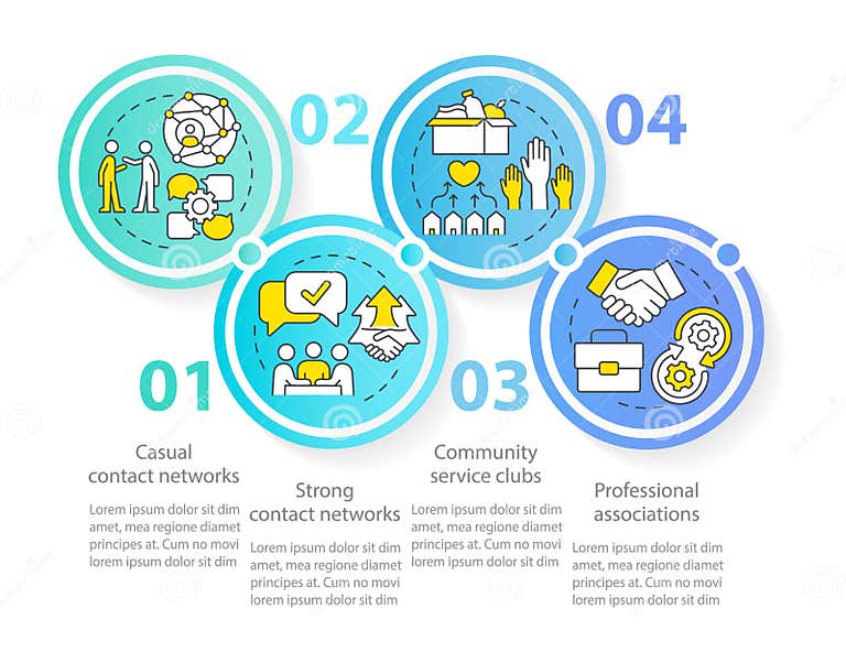 Networking Clubs Circle Infographic Template Stock Vector ...