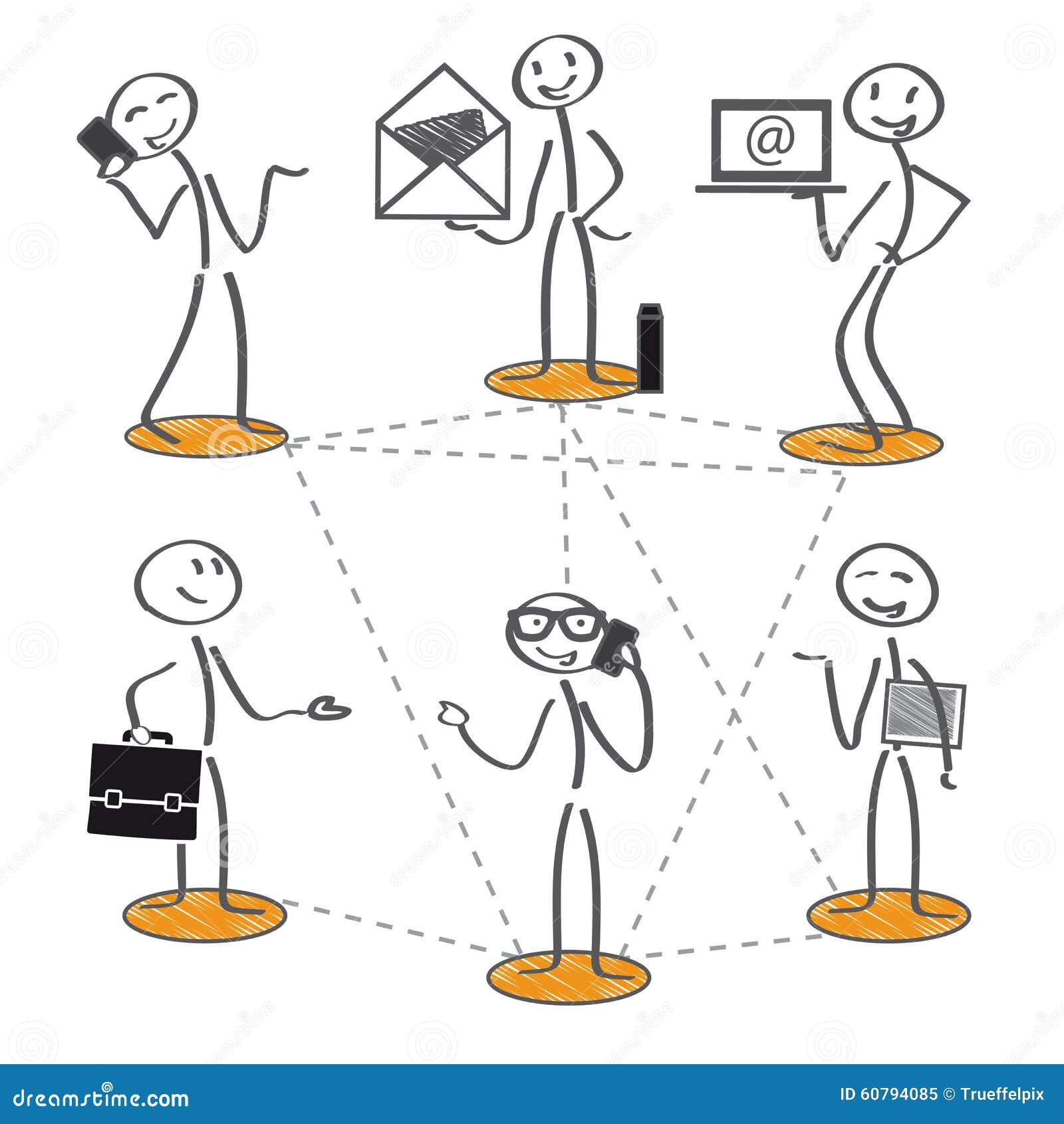 Networking and Communication Stock Illustration - Illustration of ...