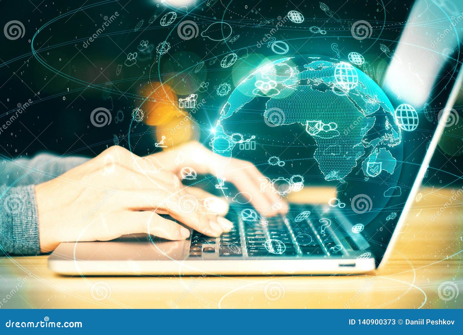 Networking and Communication Concept Stock Image - Image of background ...