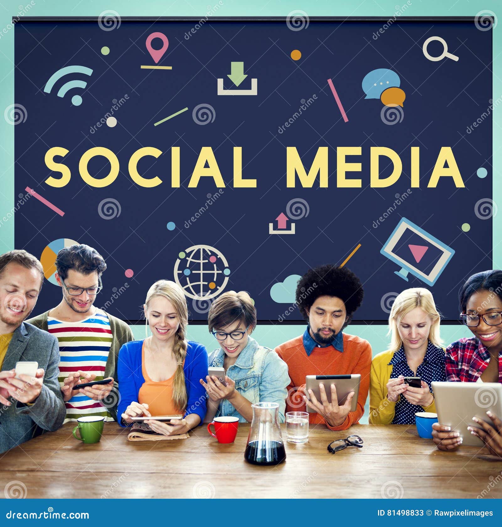 Networking Communication Online Social Multimedia Concept Stock Image ...