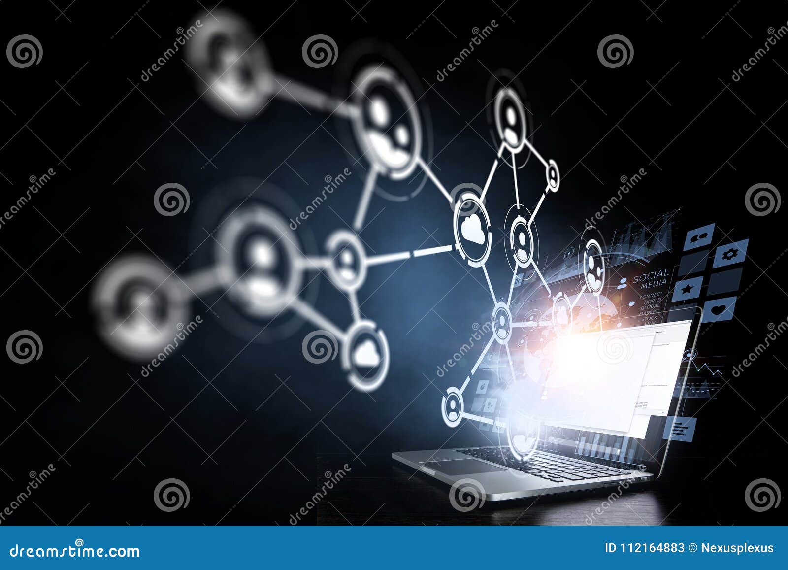 Networking and Communication Technologies Stock Image - Image of data ...