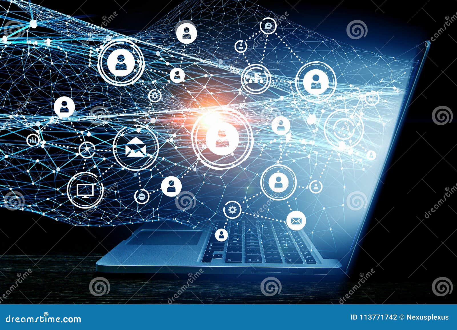 Networking and Communication Technologies Stock Photo - Image of ...