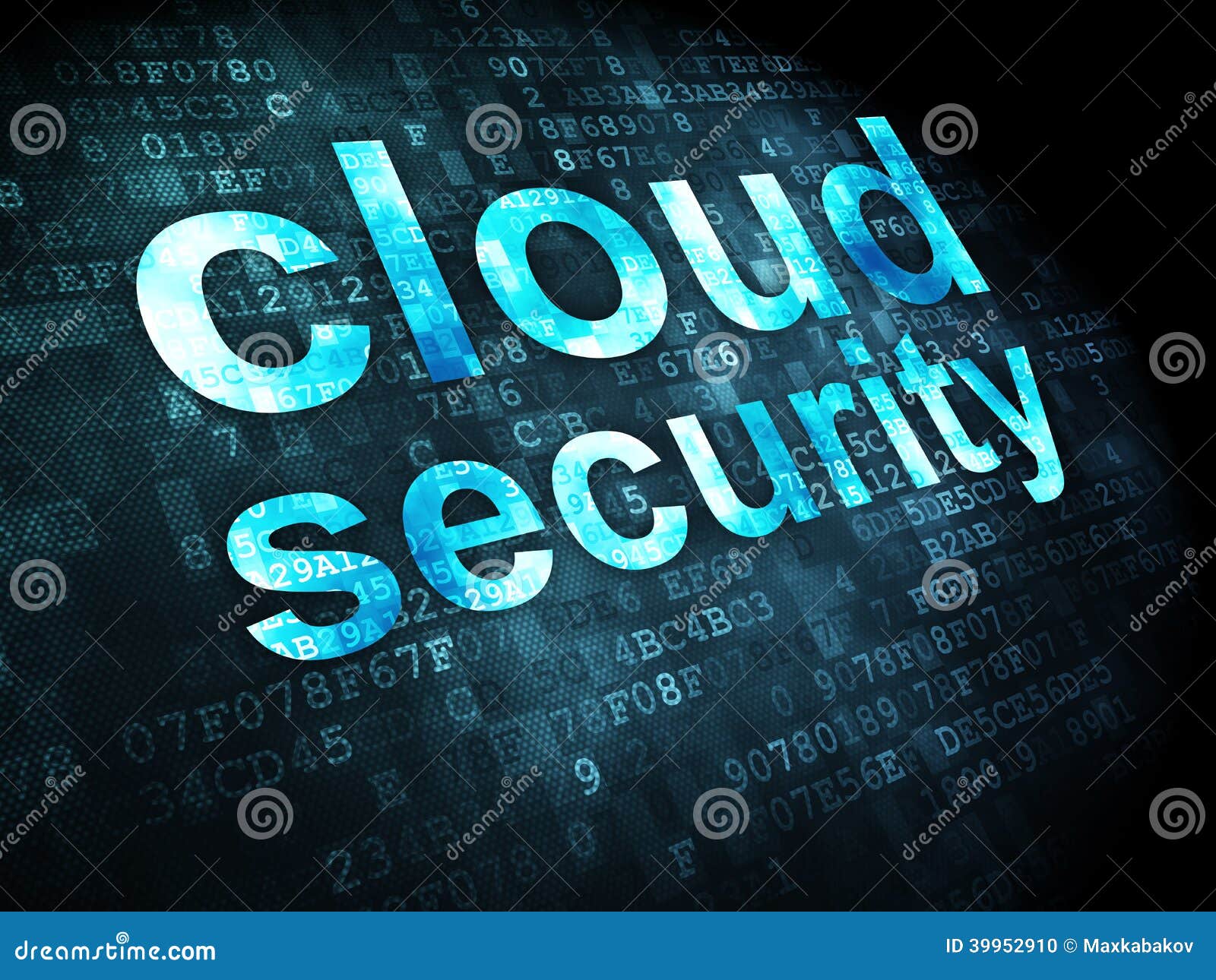 Networking Concept: Cloud Security on Digital Background Stock ...