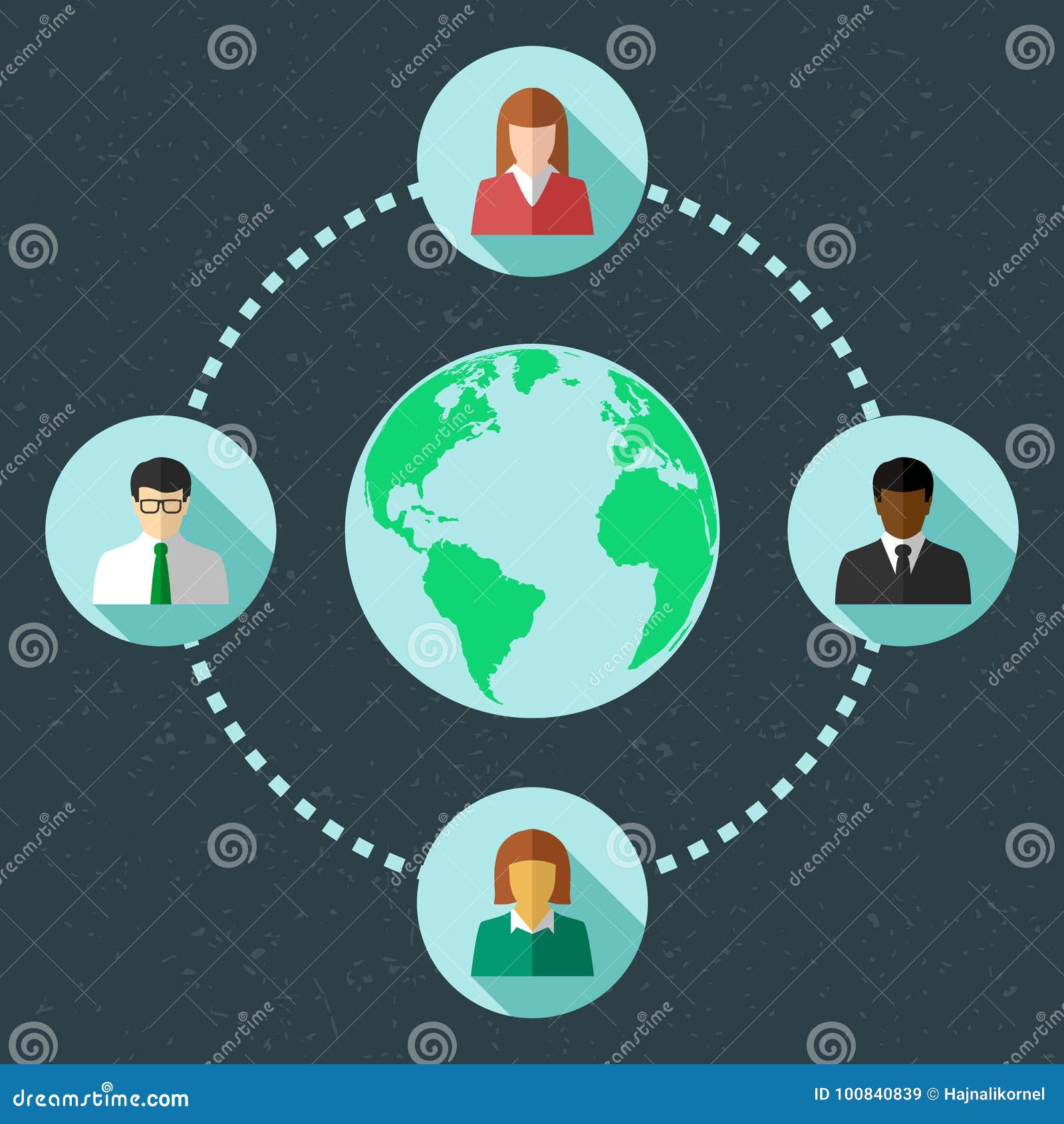 Networking Concept with Diverse People Stock Vector - Illustration of ...