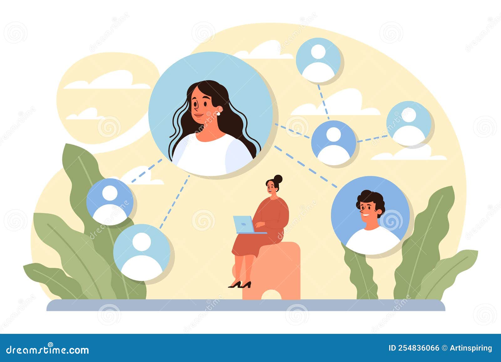 Networking Concept. Employees Collaboration, Establishment of ...