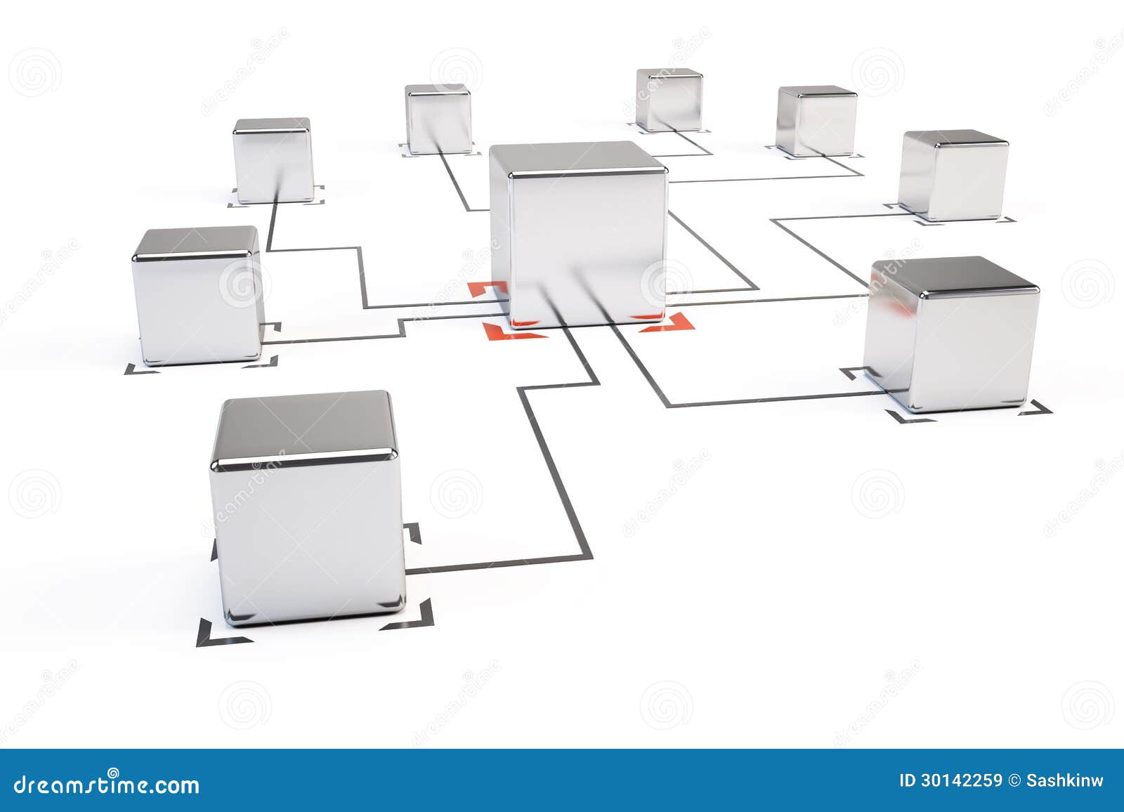 Networking concept stock illustration. Illustration of perspective ...