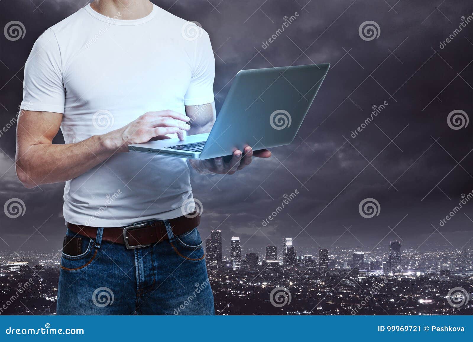 Networking concept stock image. Image of jeans, notebook - 99969721