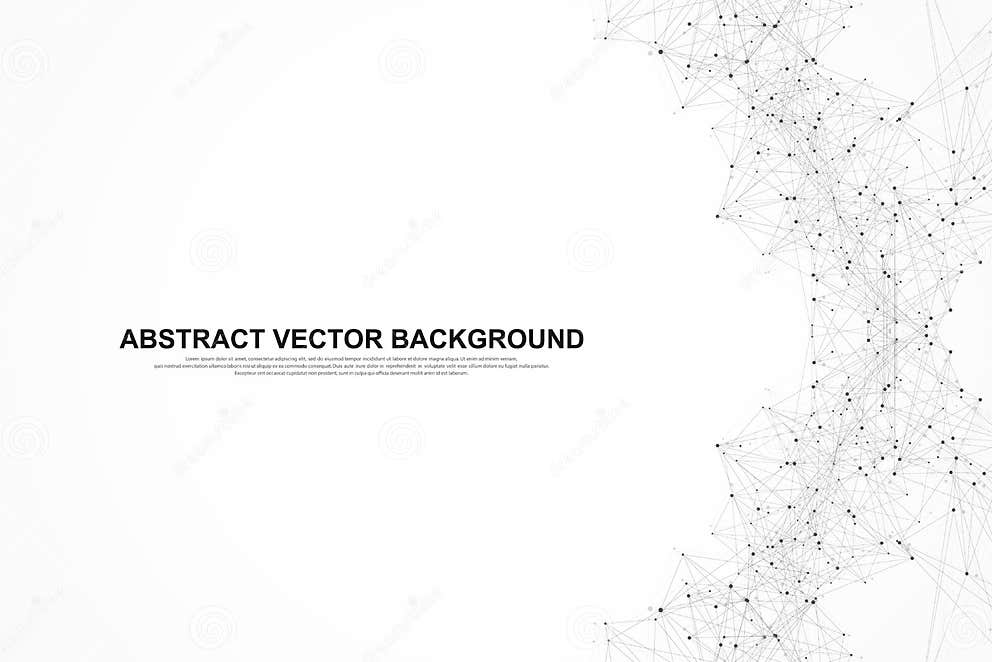 Networking Connection Concept Abstract Technology Global Network Connections With Points And