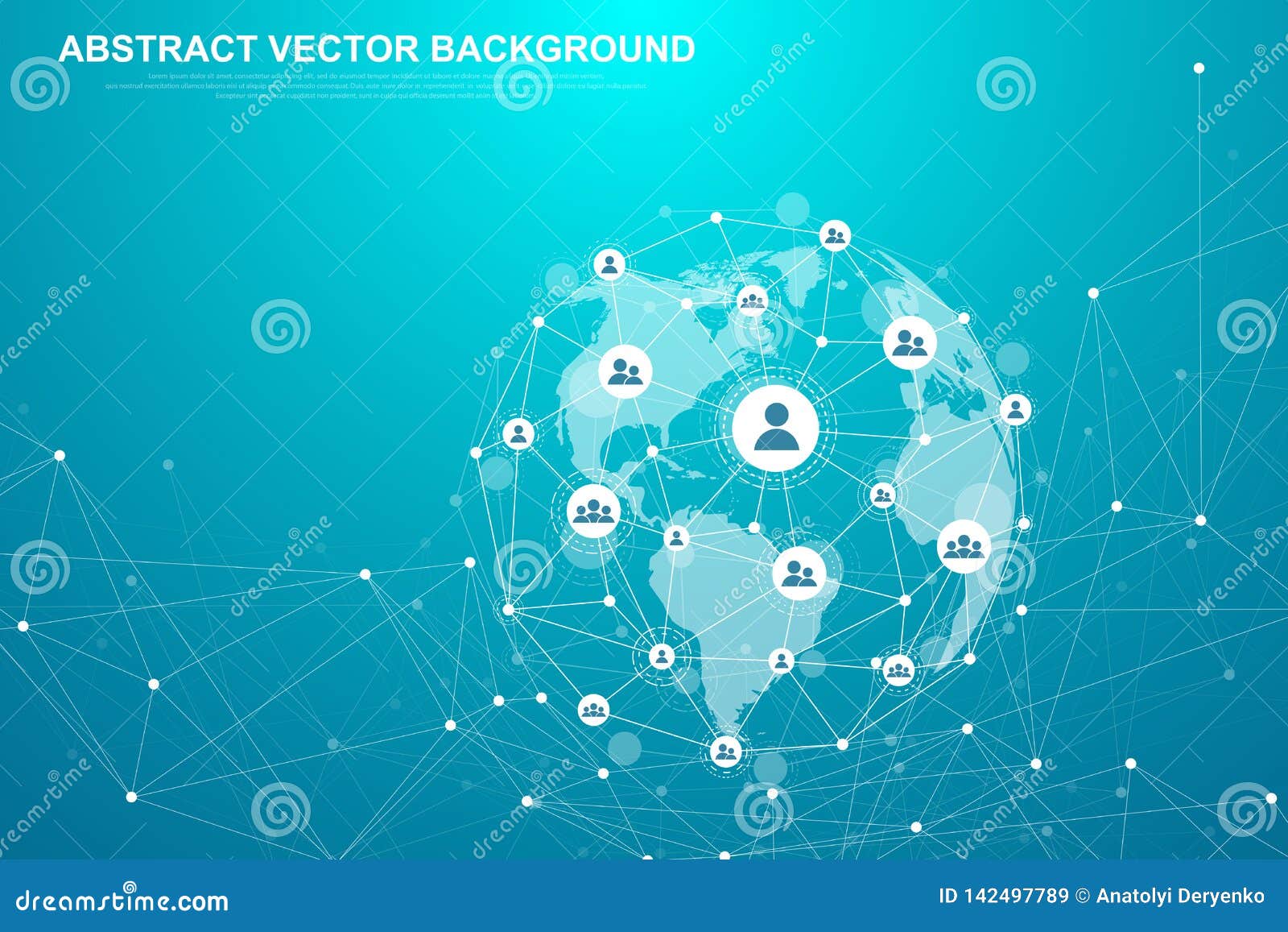 Networking Connection Concept Abstract Technology. Global Network ...
