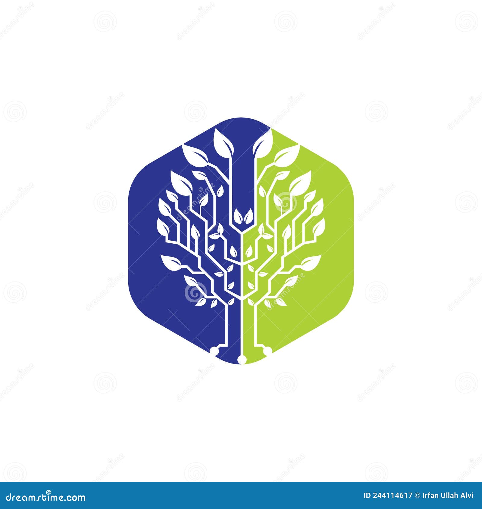 Tech Tree Vector Logo Design Template. Connecting Network Tree Icon ...