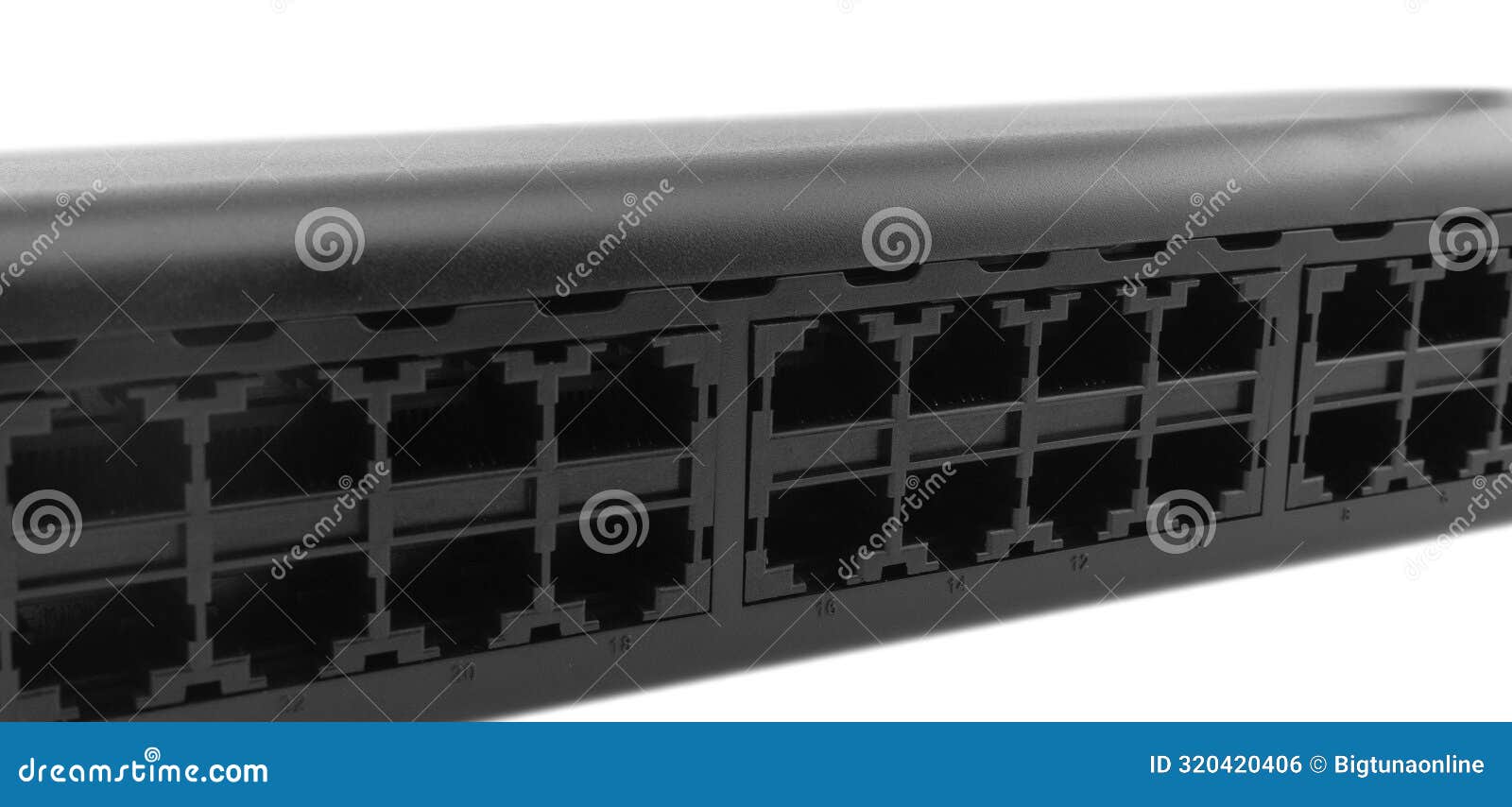 Networking Ethernet 24 Port Switch Isolated On White Background ...