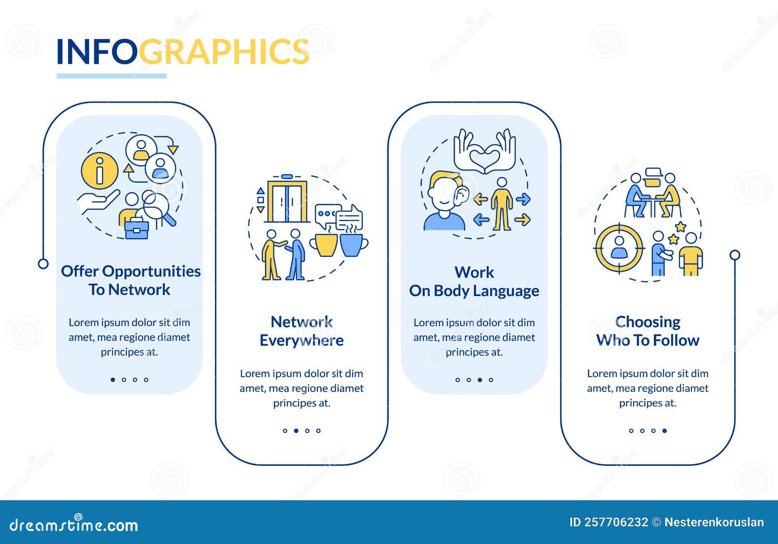 Networking Expert Rectangle Infographic Template Stock Vector ...