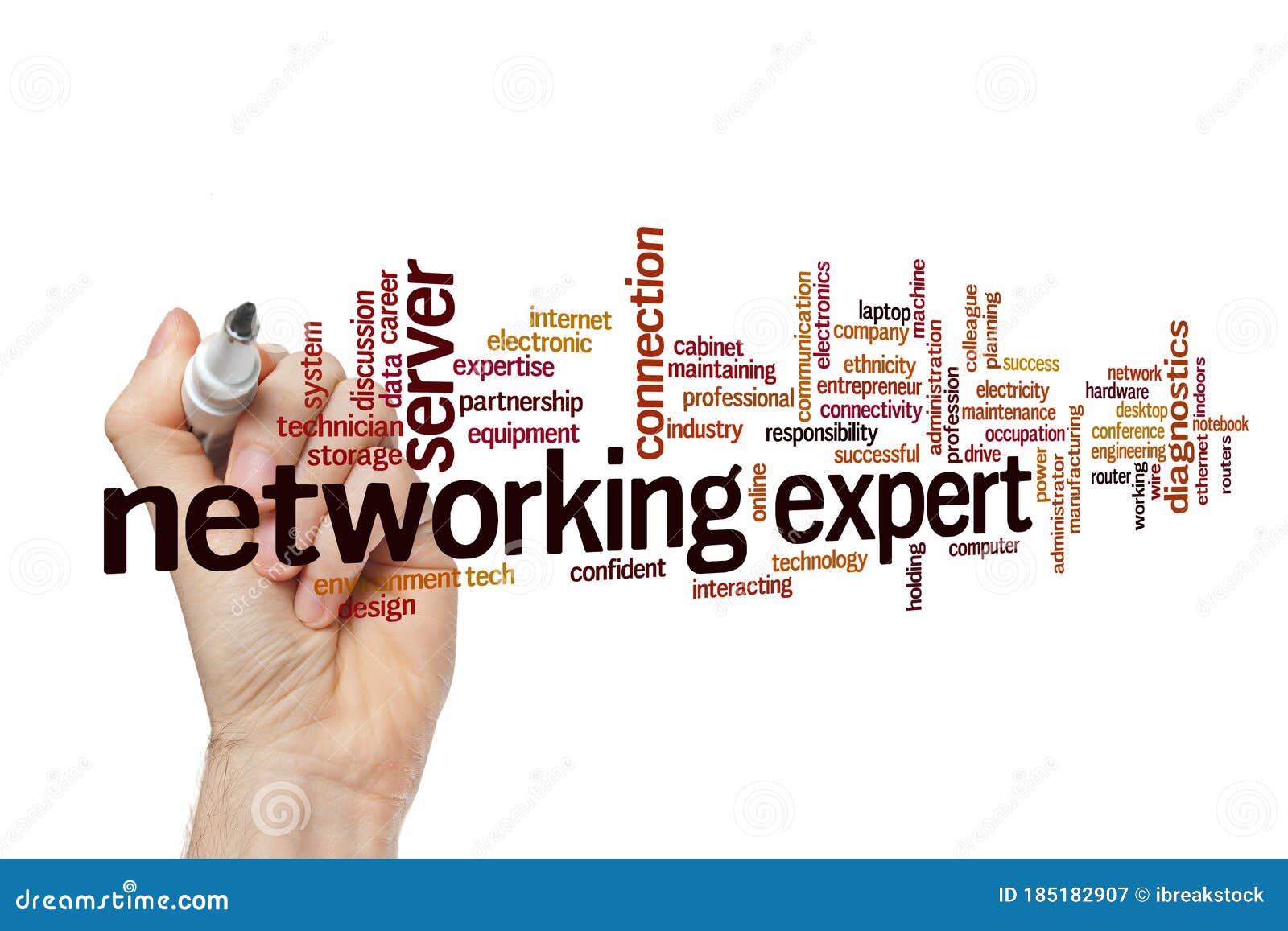 Networking Expert Word Cloud Concept Stock Illustration - Illustration ...