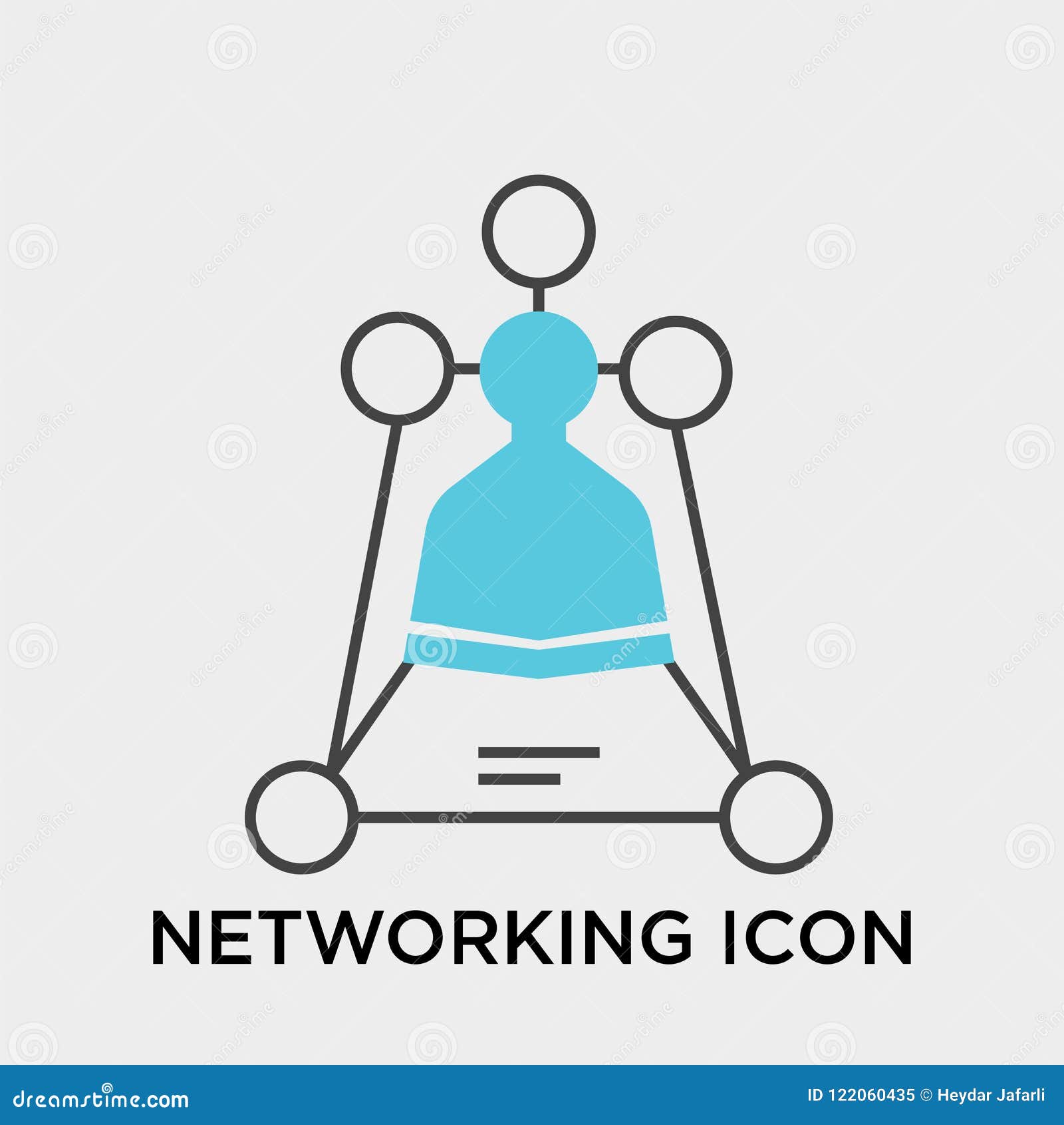 Networking Icon Vector Sign and Symbol Isolated on White Background ...