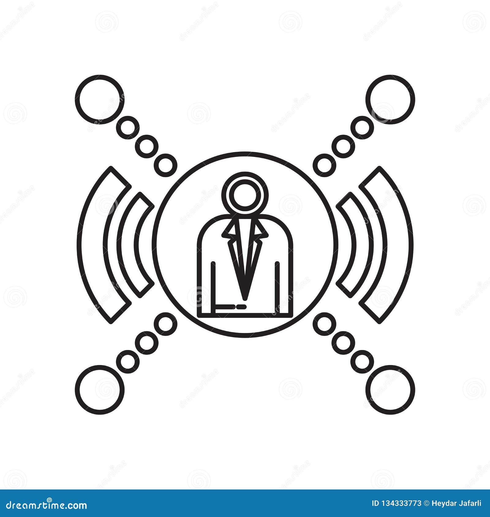 Networking Icon Vector Sign and Symbol Isolated on White Background ...