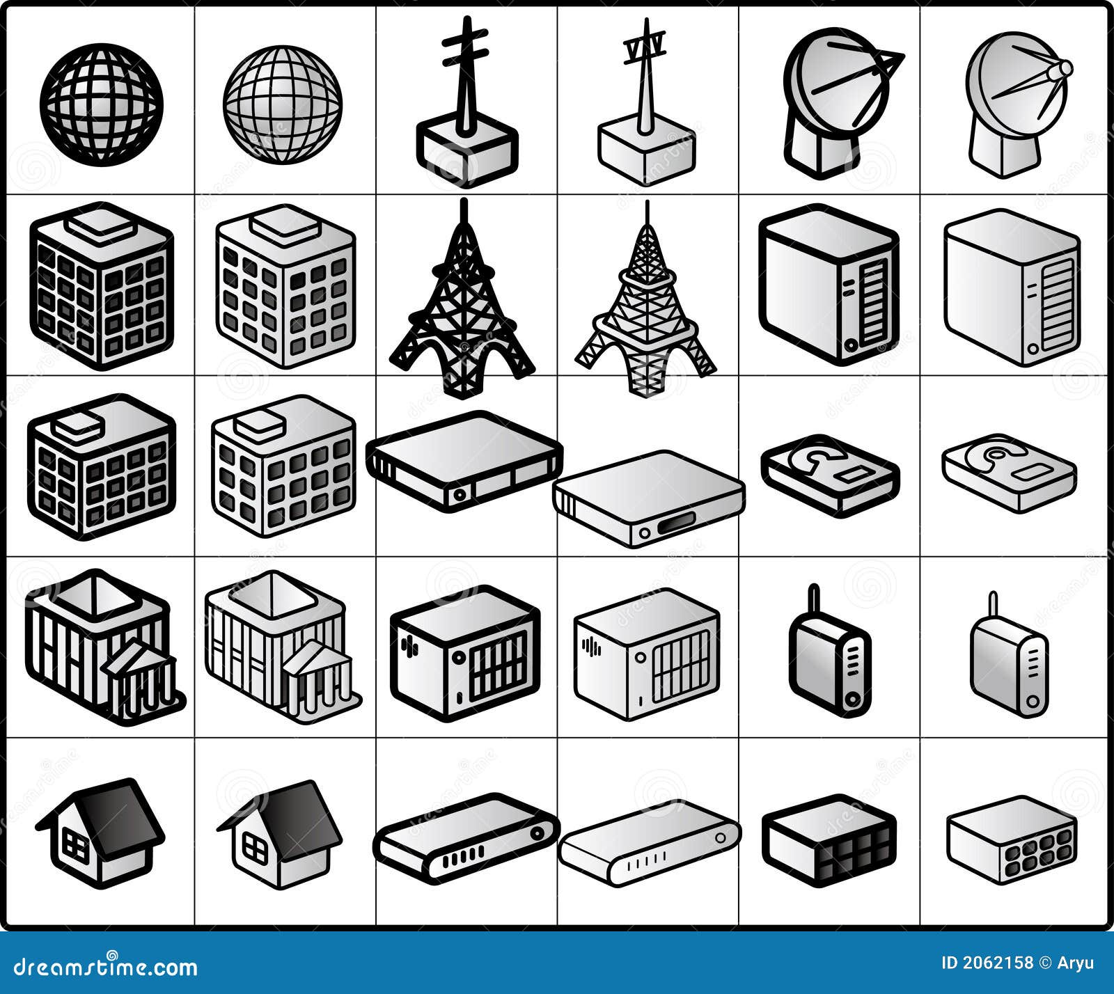 Networking Icons #01 stock vector. Illustration of business - 2062158