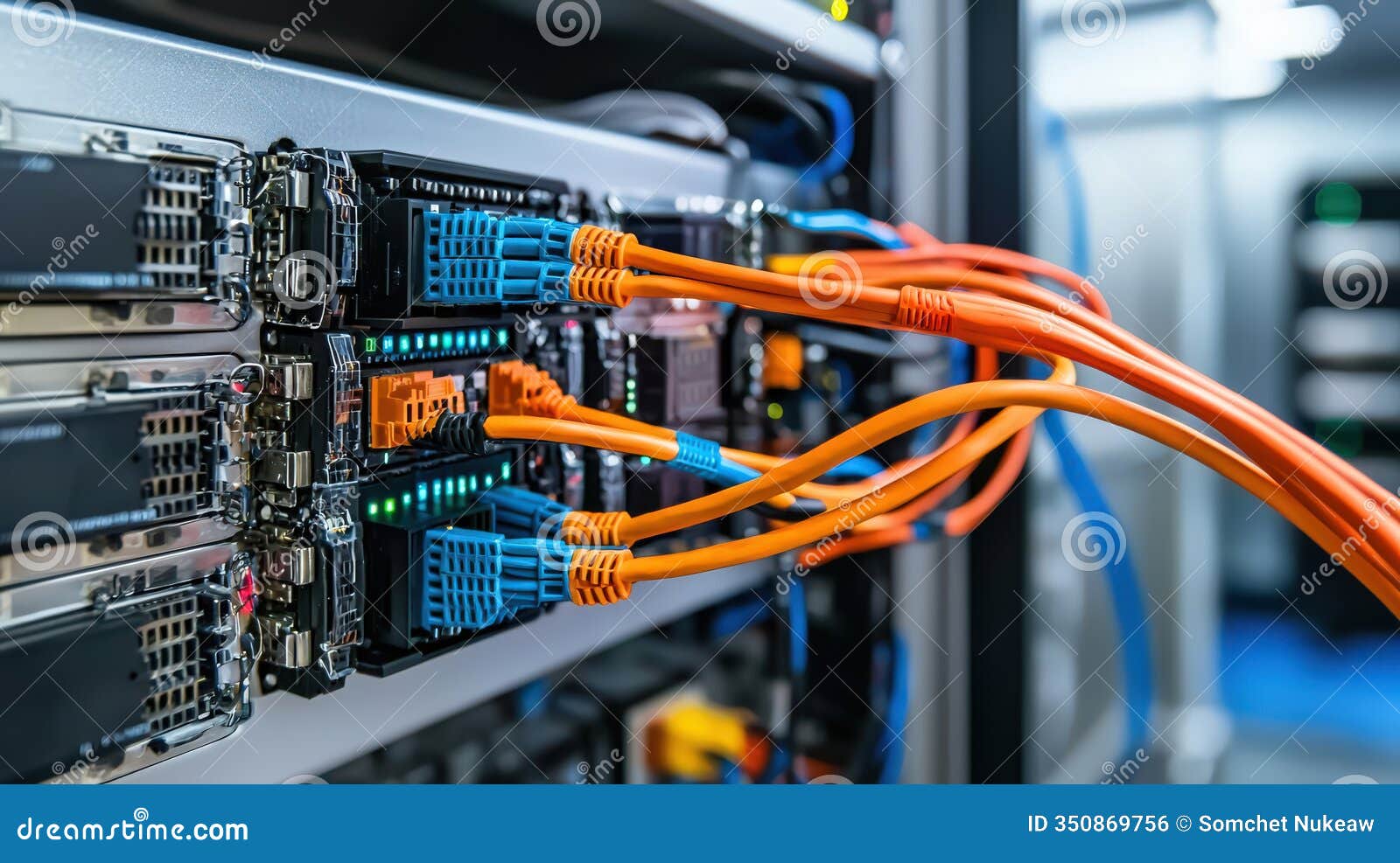 Networking Infrastructure Setup Data Center Technology Equipment High ...