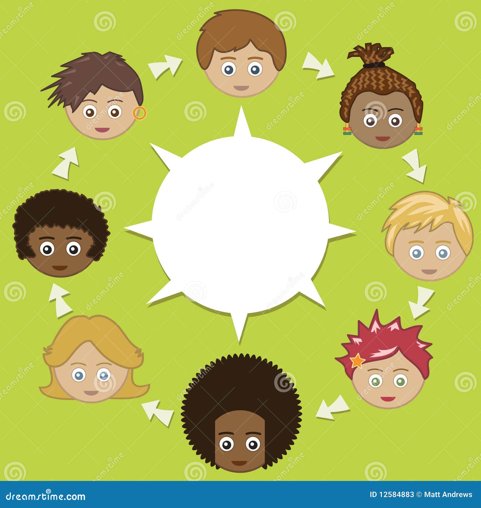 Networking kids stock vector. Illustration of concept - 12584883