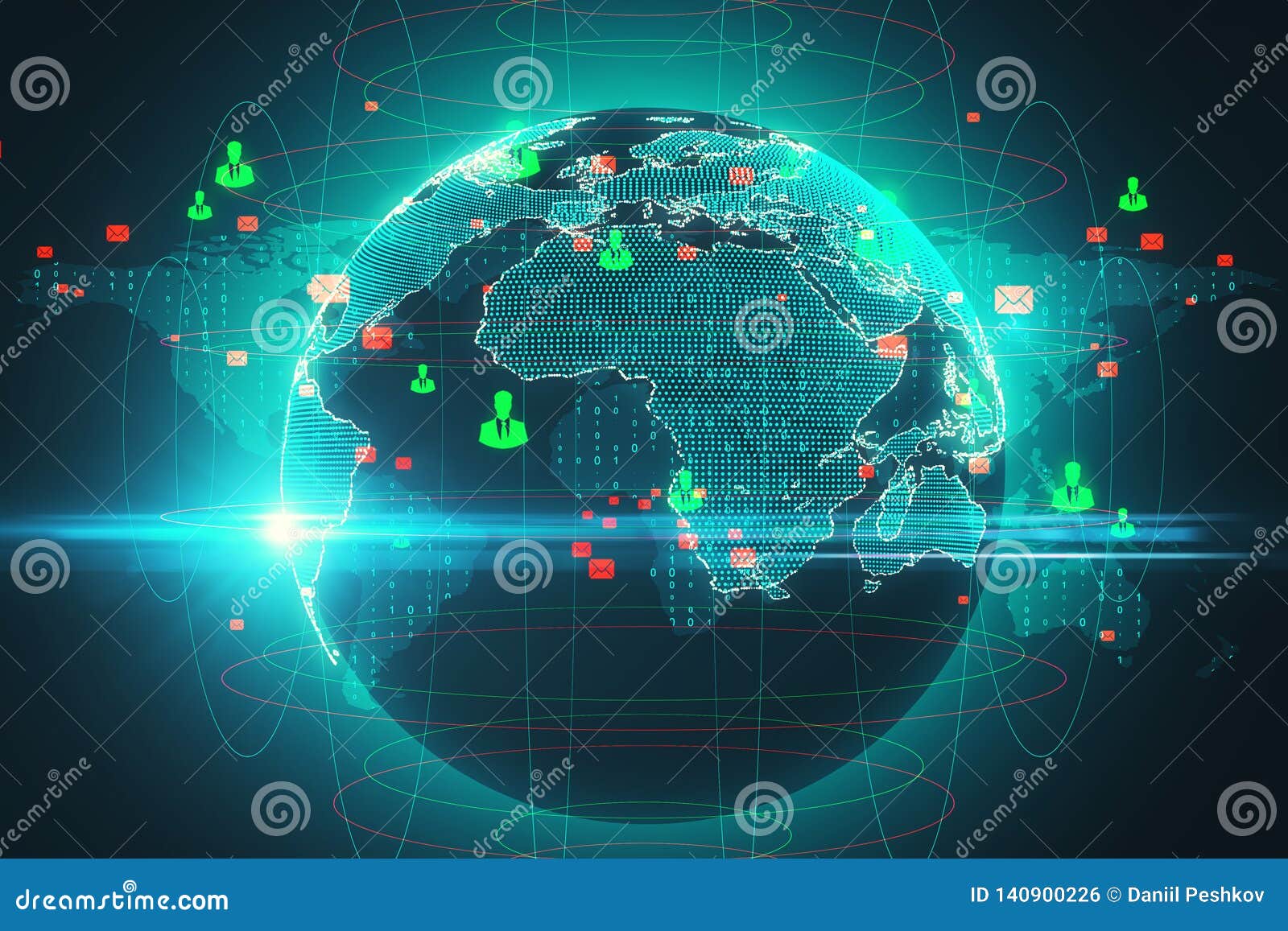 Networking and Media Concept Stock Illustration - Illustration of ...