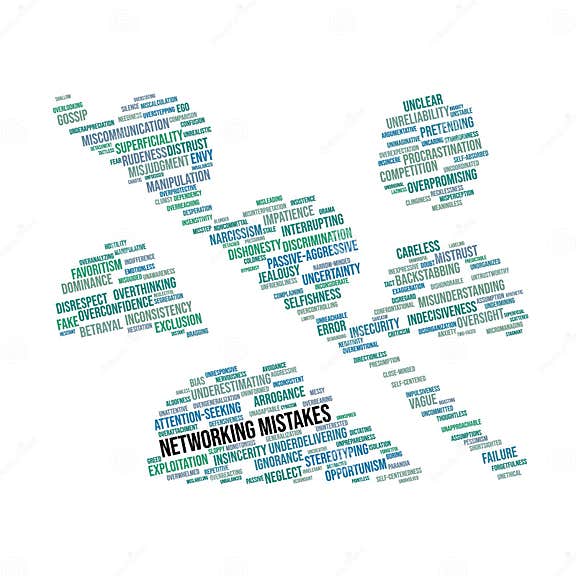 Networking Mistakes Word Cloud Stock Illustration - Illustration of ...