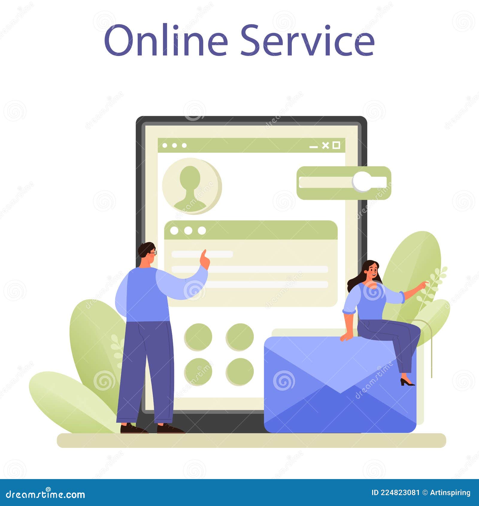 Networking Online Service or Platform. Employees Collaboration Stock ...