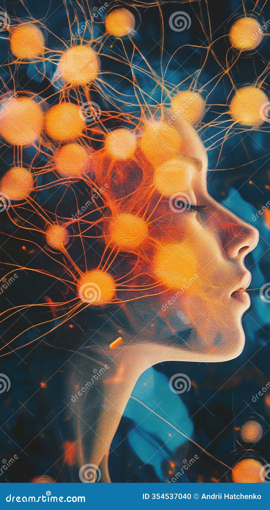 Networking Scene with Abstract Encryption Symbols and Neural Network ...