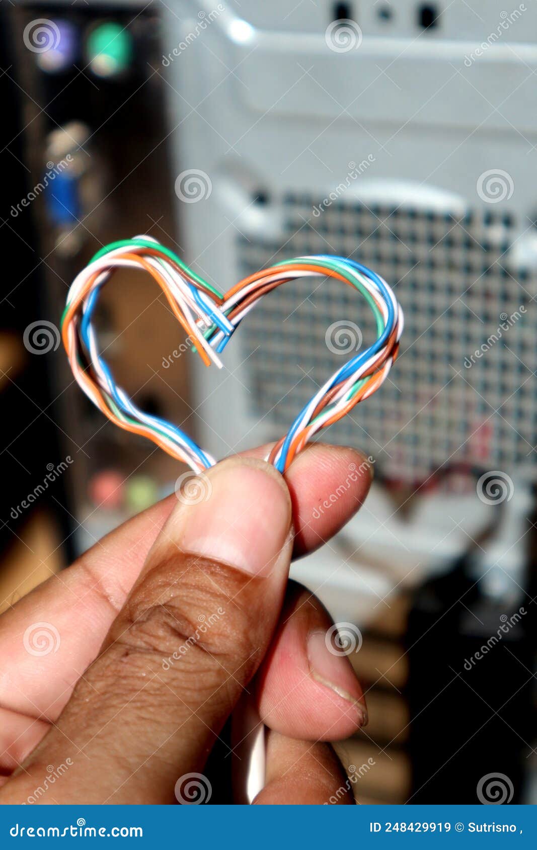 Networking and Security Concepts. Hand Holding a Network and Telephone ...