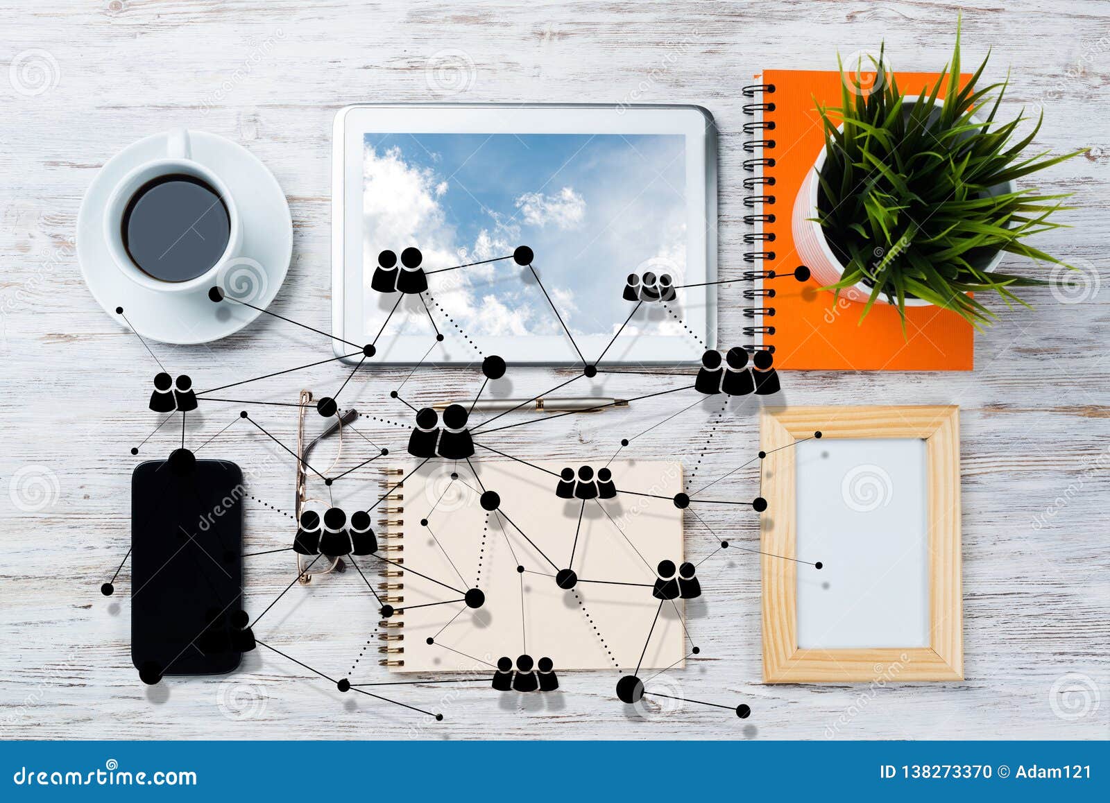 Networking and Social Communication Concepts. Stock Photo - Image of ...