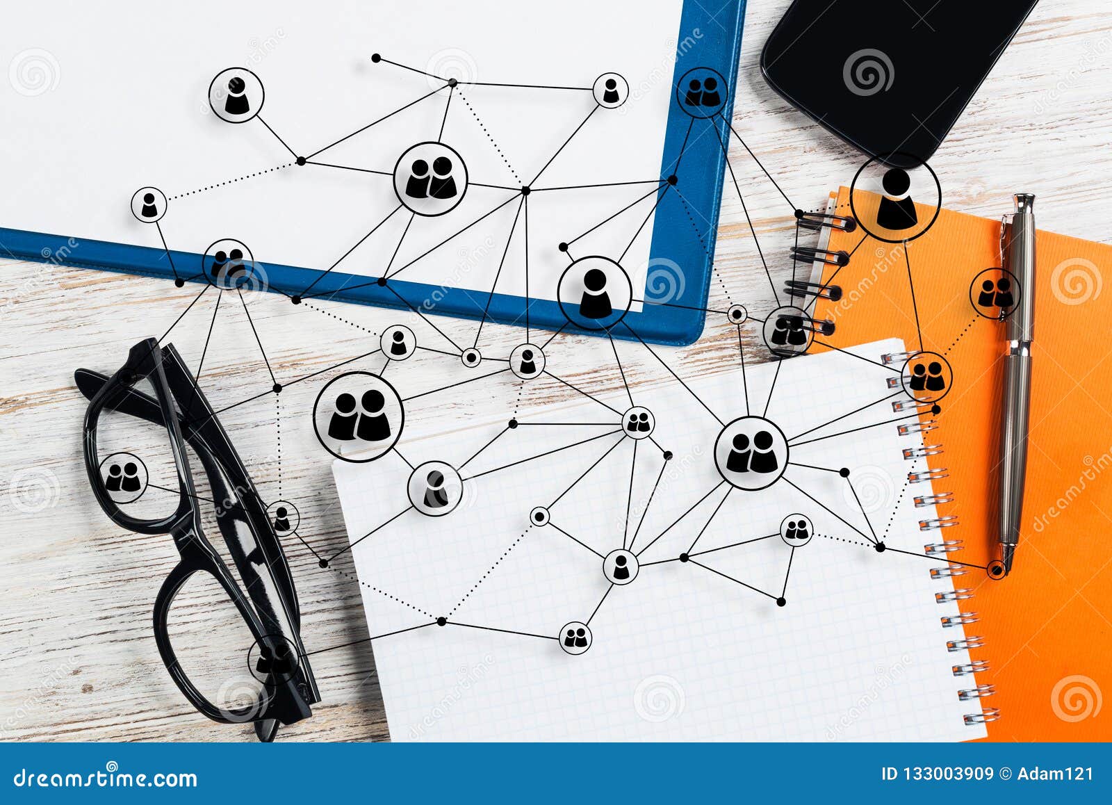Networking and Social Communication Concepts. Stock Image - Image of ...