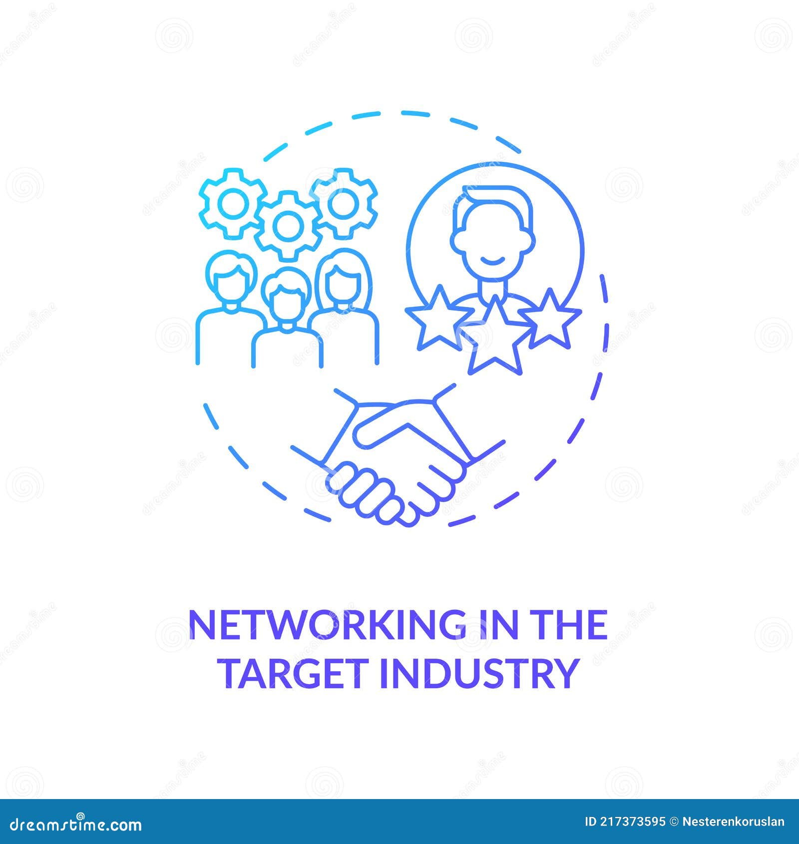 Networking in the Target Industry Concept Icon Stock Vector ...
