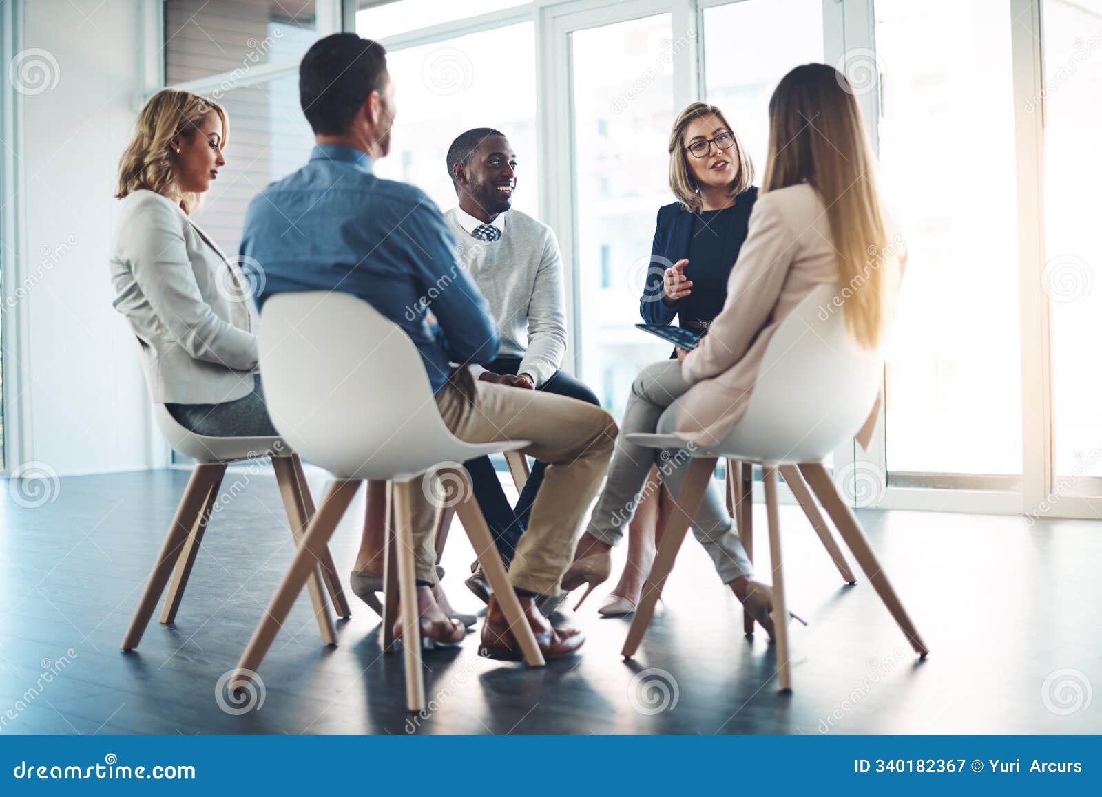 Networking, Team Building and Workshop with Business People in Office ...