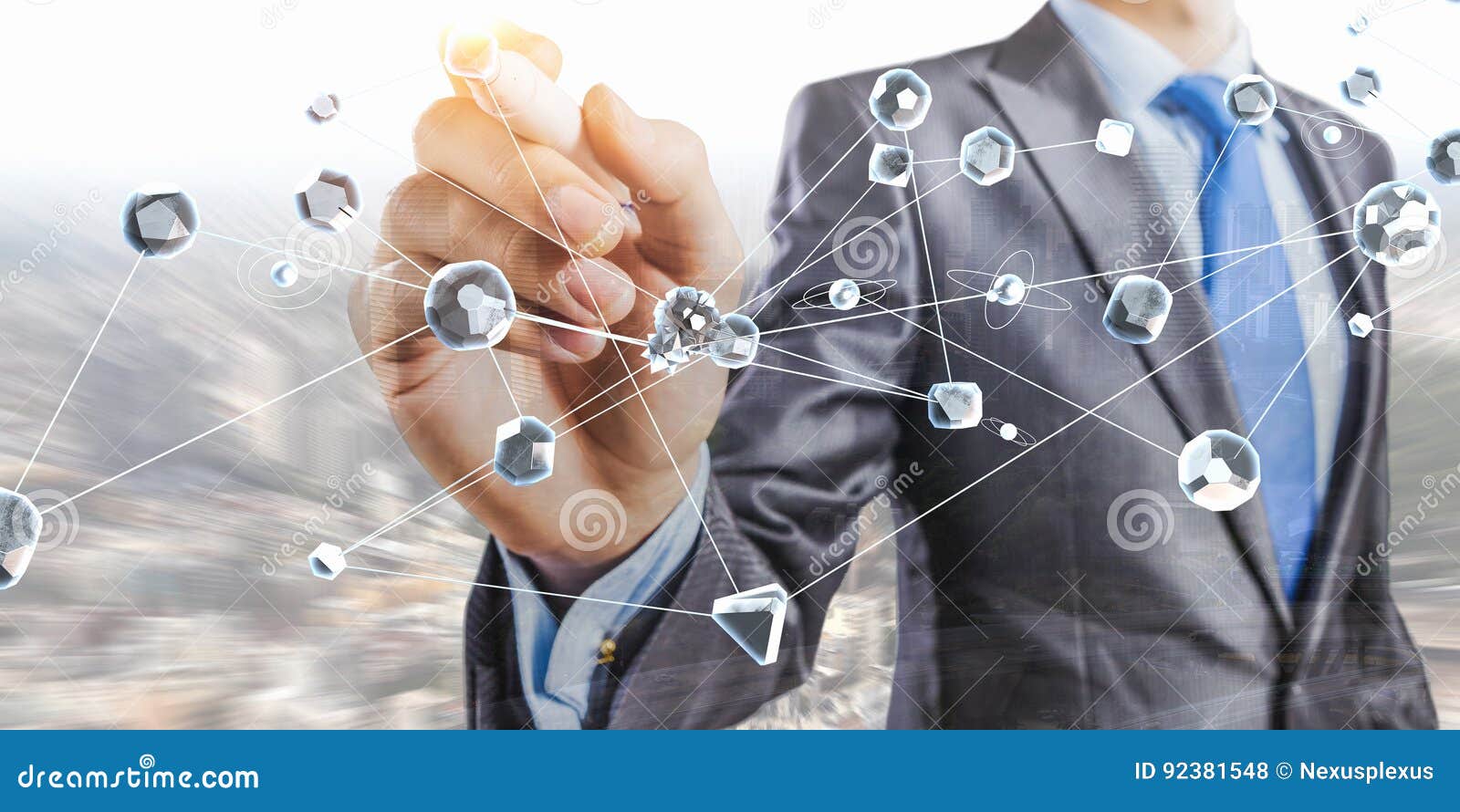 Networking Technologies and Social Interaction Stock Photo - Image of ...