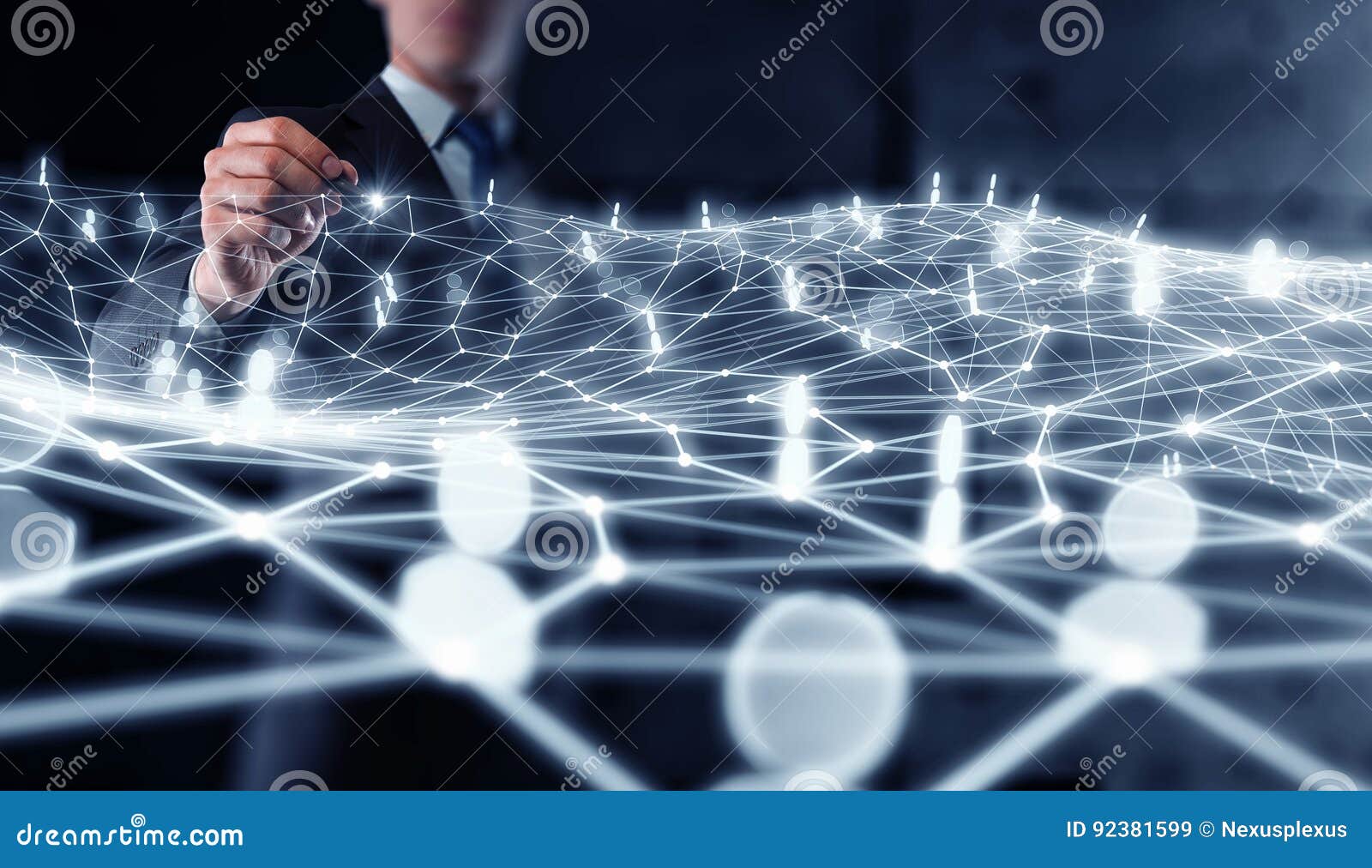Networking Technologies and Social Interaction Stock Image - Image of ...