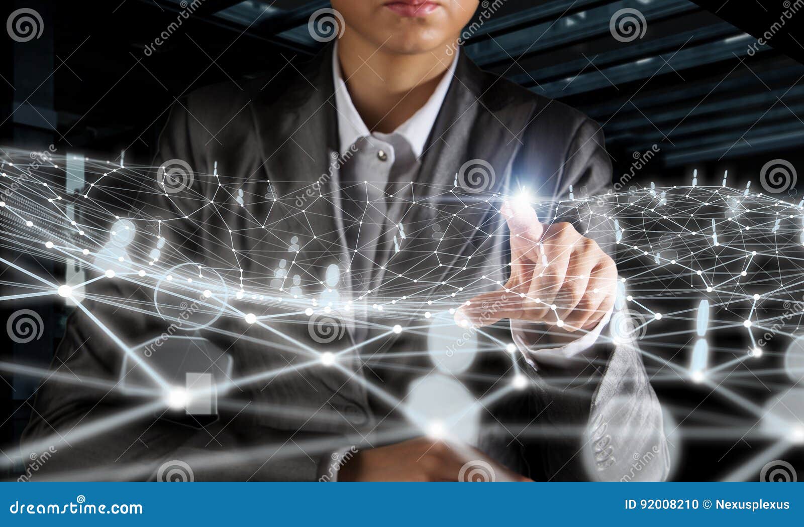 Networking Technologies and Social Interaction Stock Photo - Image of ...